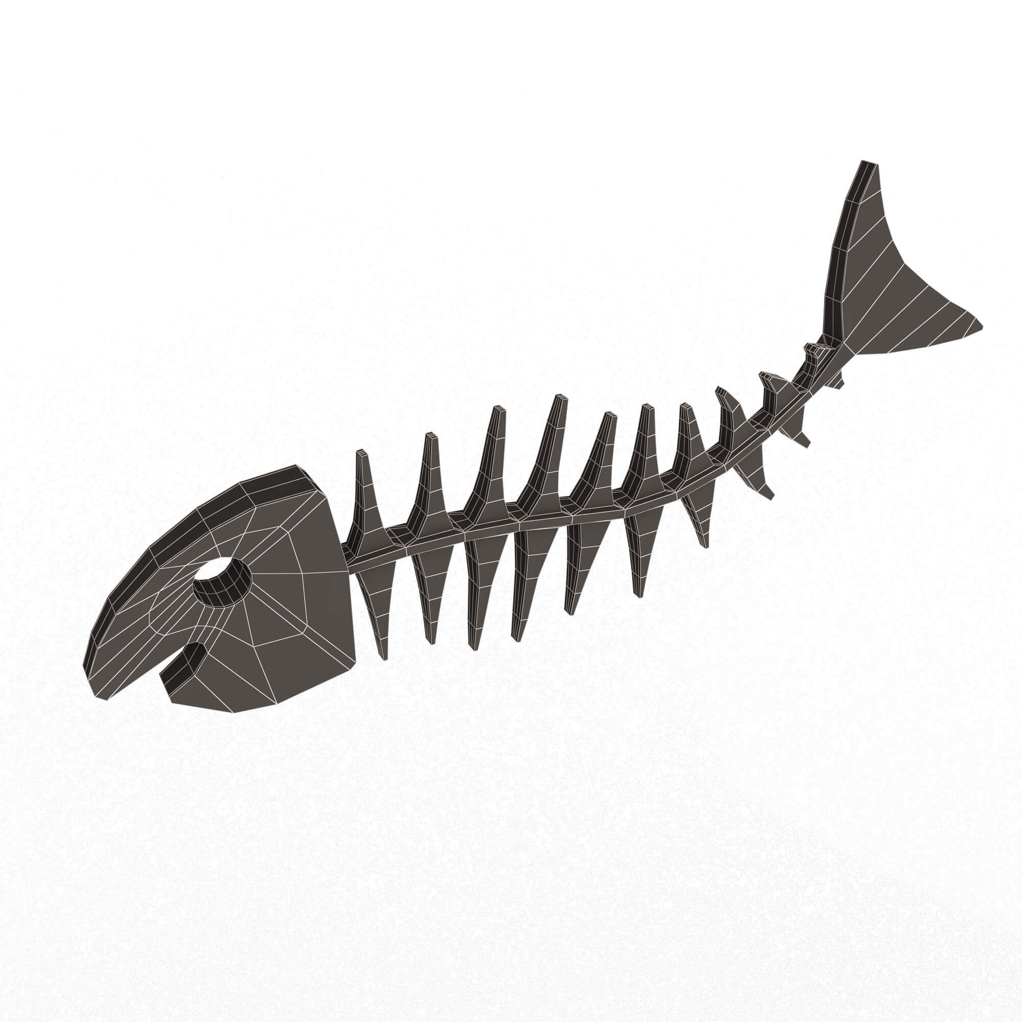 Fish Bone Cartoon - 3D Model by KhaganFX