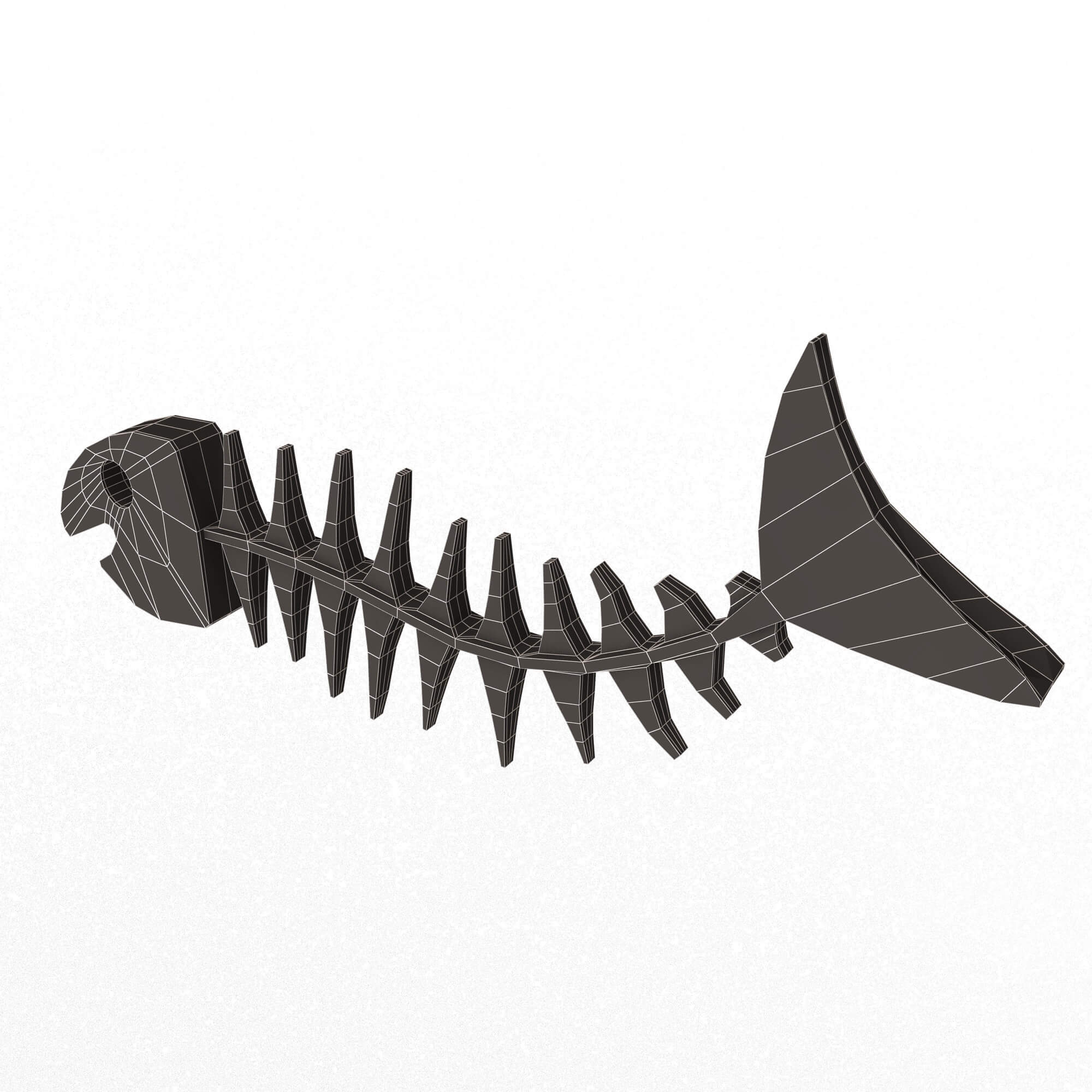 Fish Bone Cartoon - 3D Model by KhaganFX