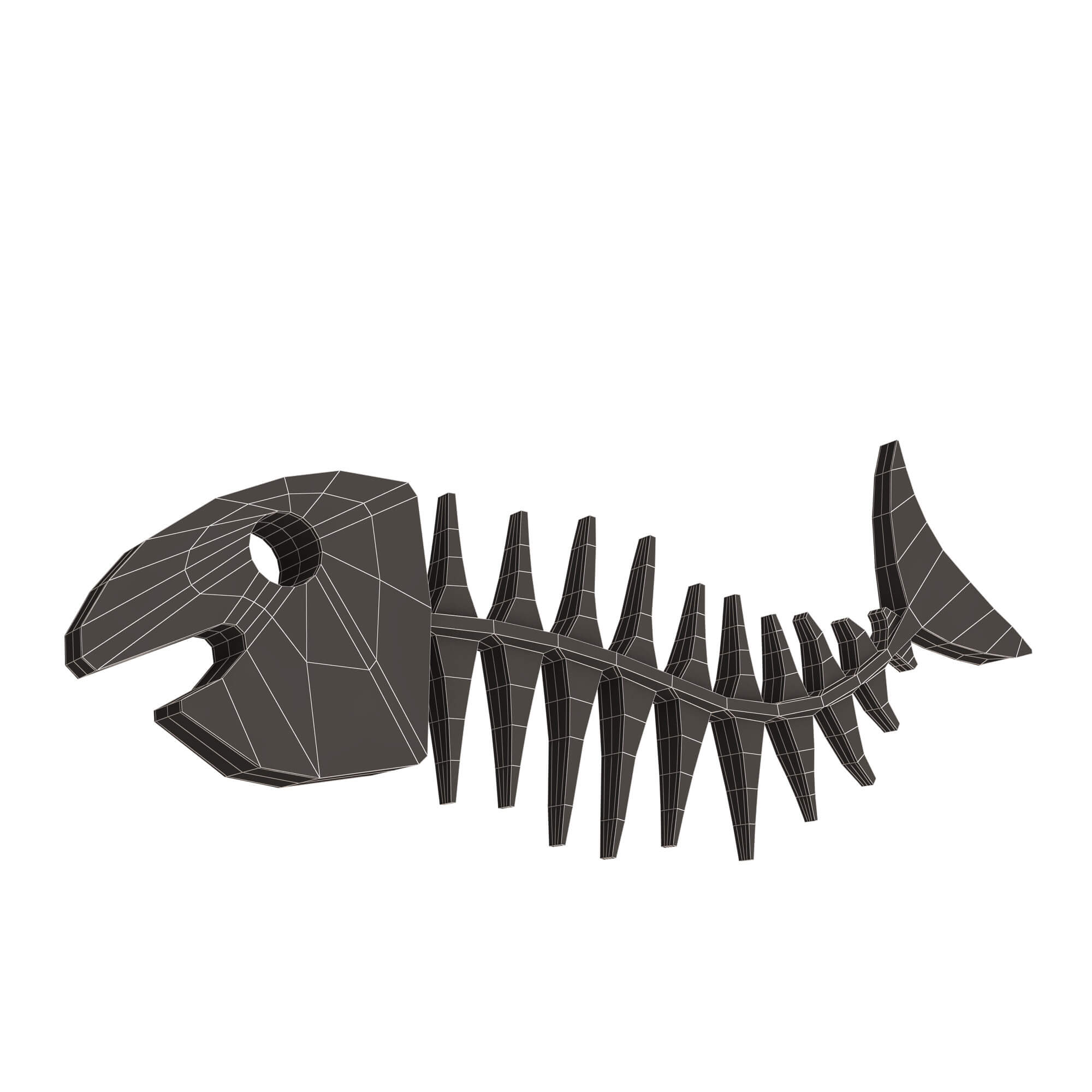 Fish Bone Cartoon - 3D Model by KhaganFX