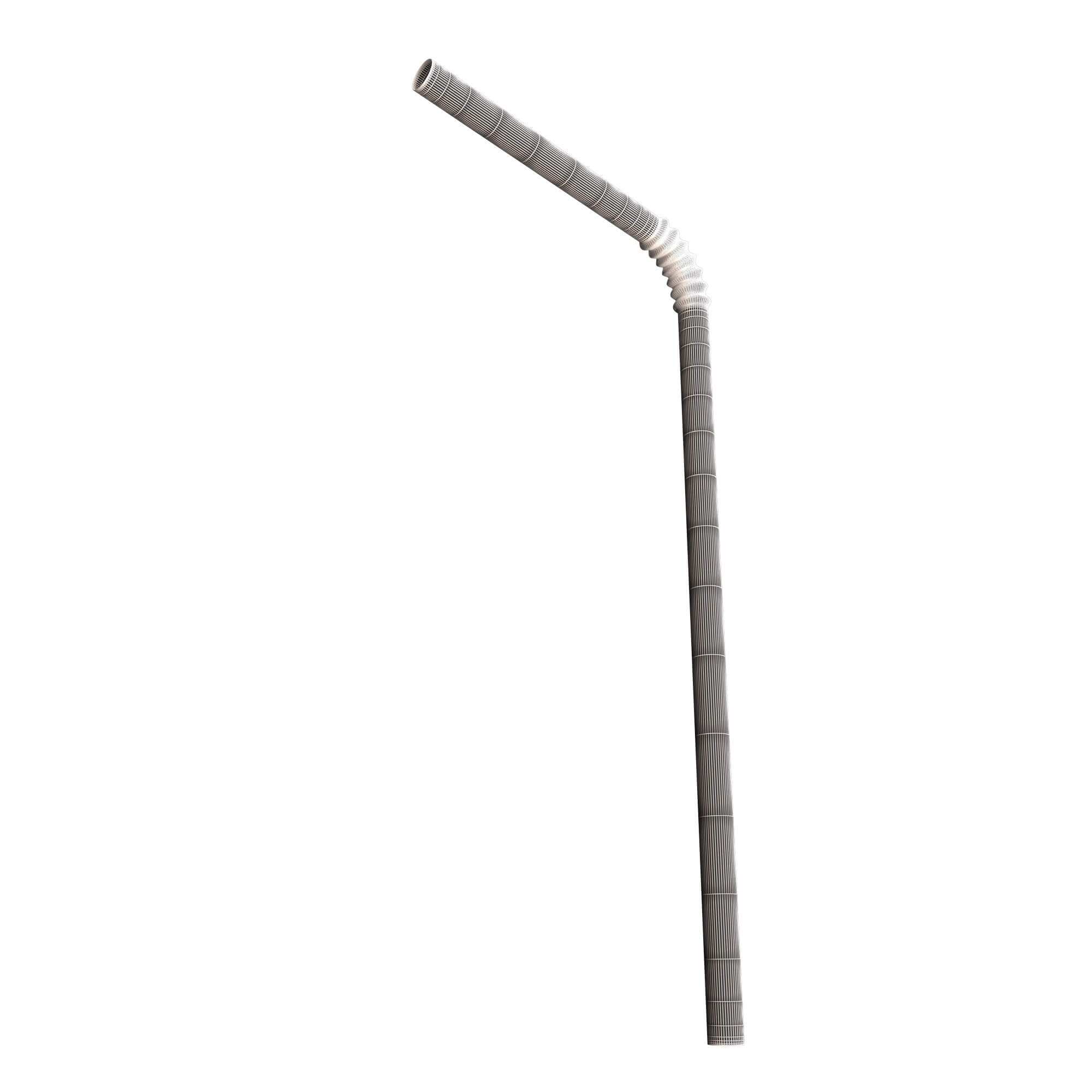 Flexible Plastic Straw Striped - 3D Model by KhaganFX