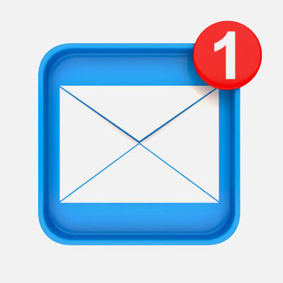 Email Notification Icon - 3D Model by KhaganFX