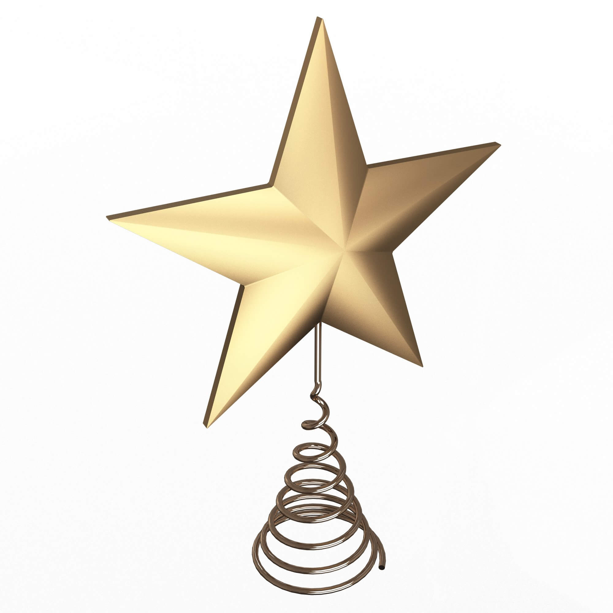 Gold Star Tree Topper - 3D Model by KhaganFX