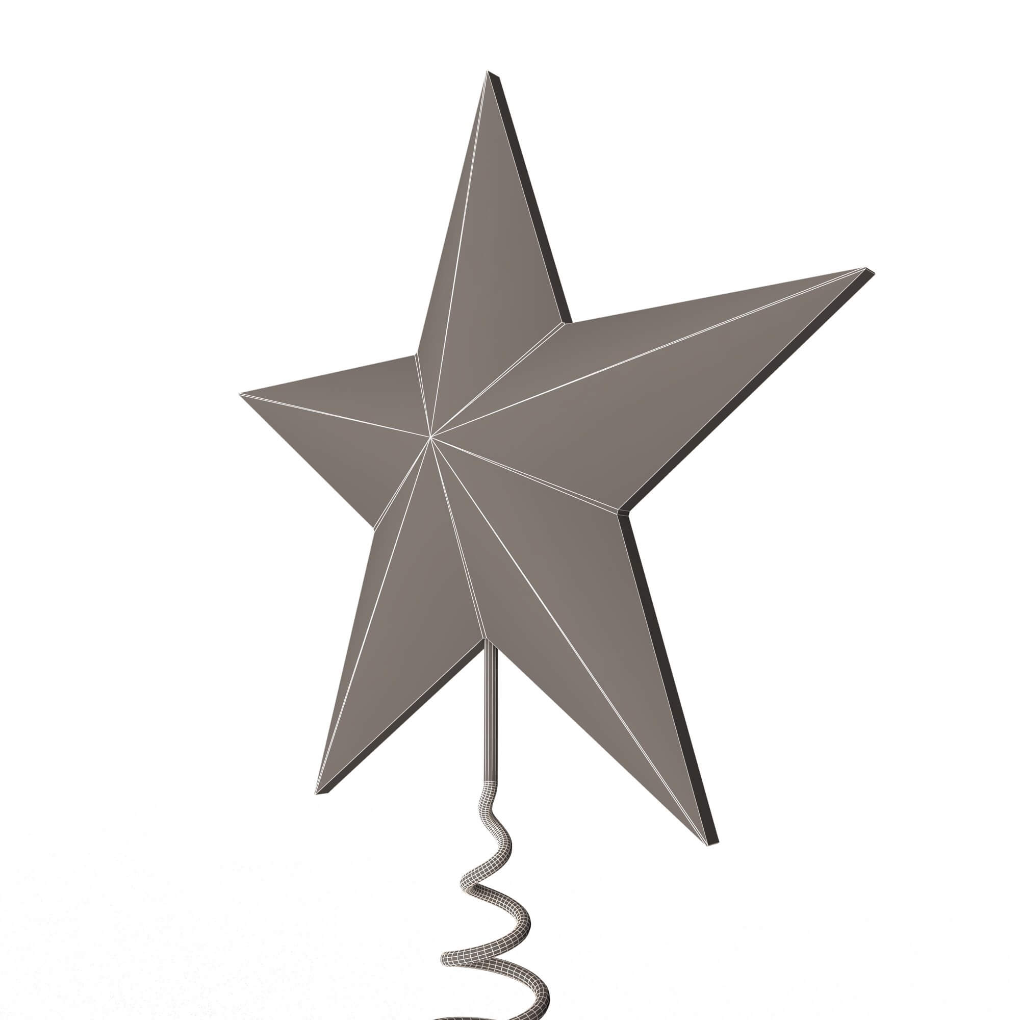 Gold Star Tree Topper - 3D Model by KhaganFX