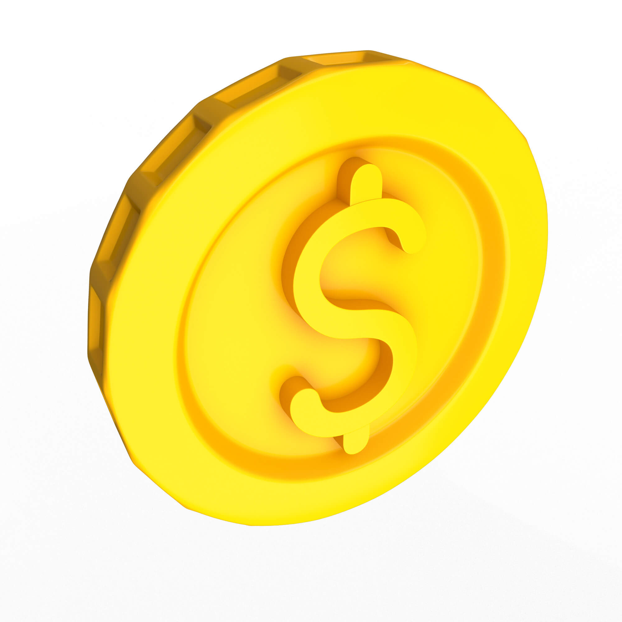 Golden Dollar Coin Cartoon - 3D Model by KhaganFX
