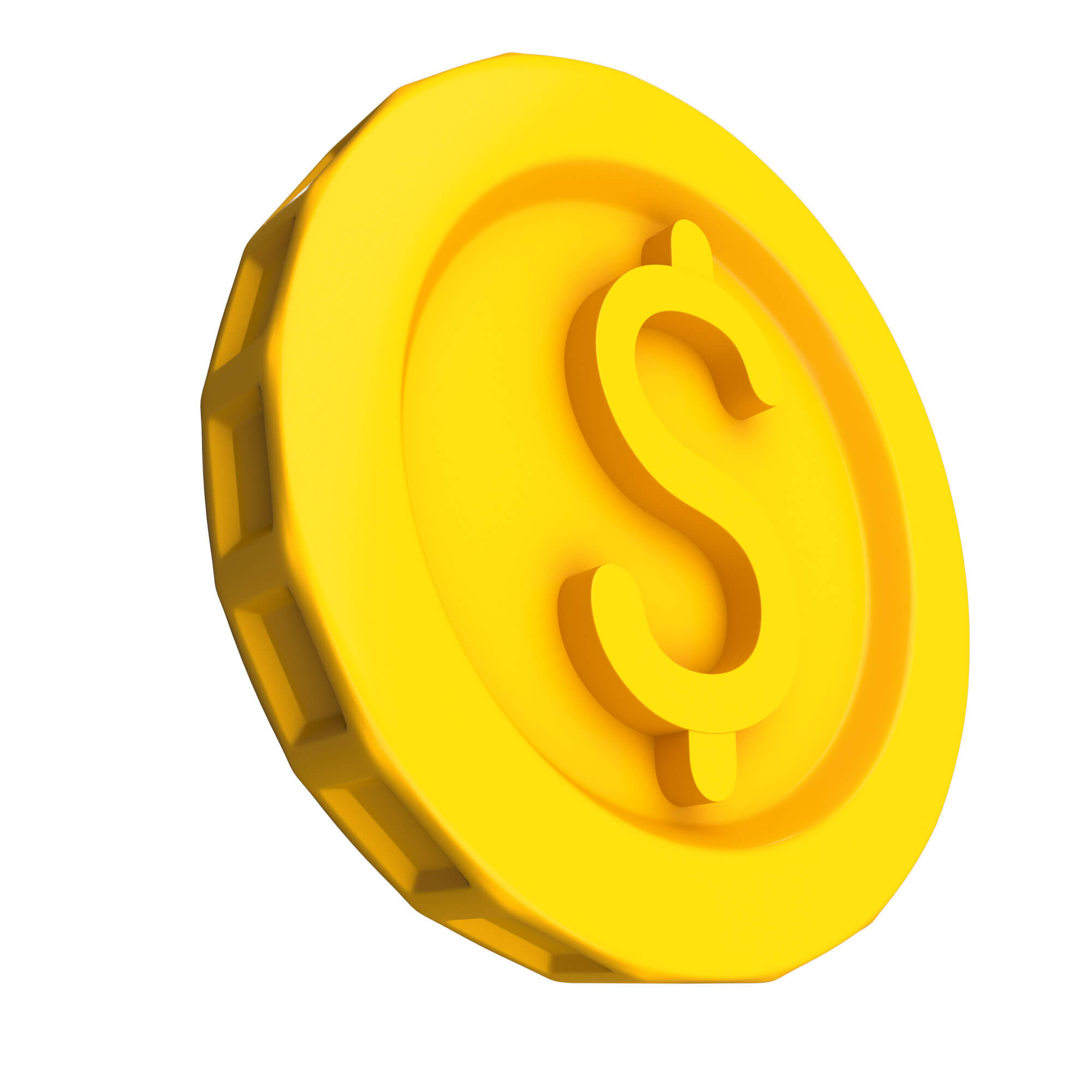 Golden Dollar Coin Cartoon - 3D Model by KhaganFX