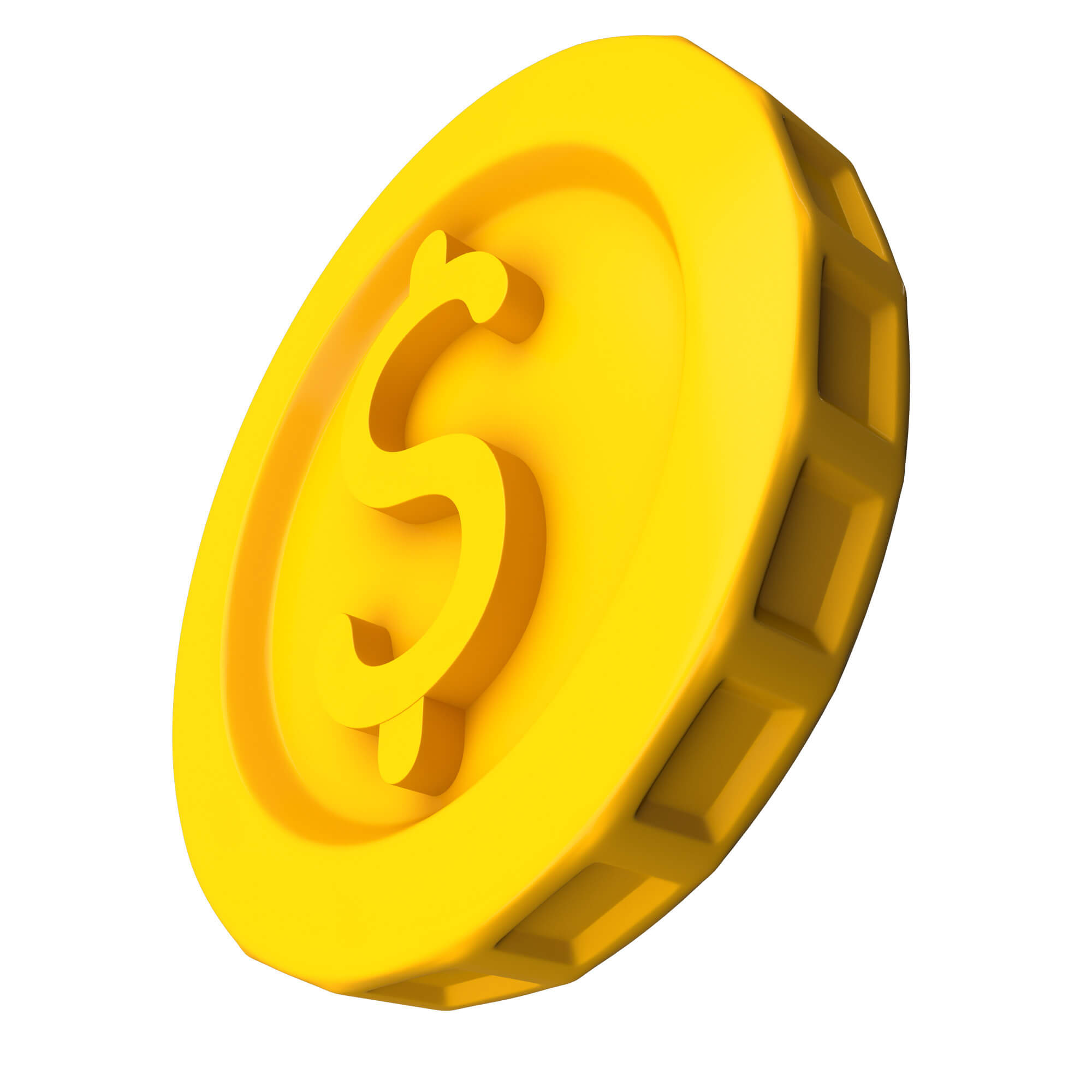 Golden Dollar Coin Cartoon - 3D Model by KhaganFX