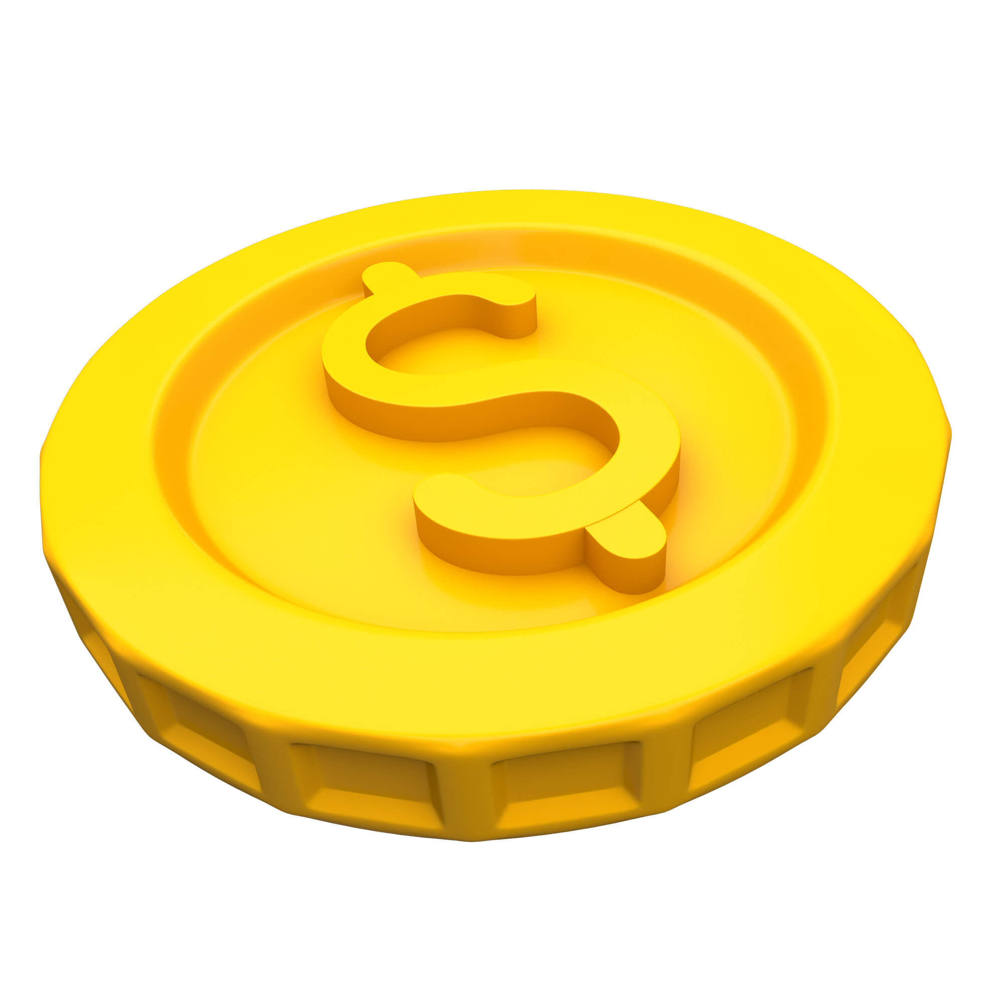Golden Dollar Coin Cartoon - 3D Model by KhaganFX