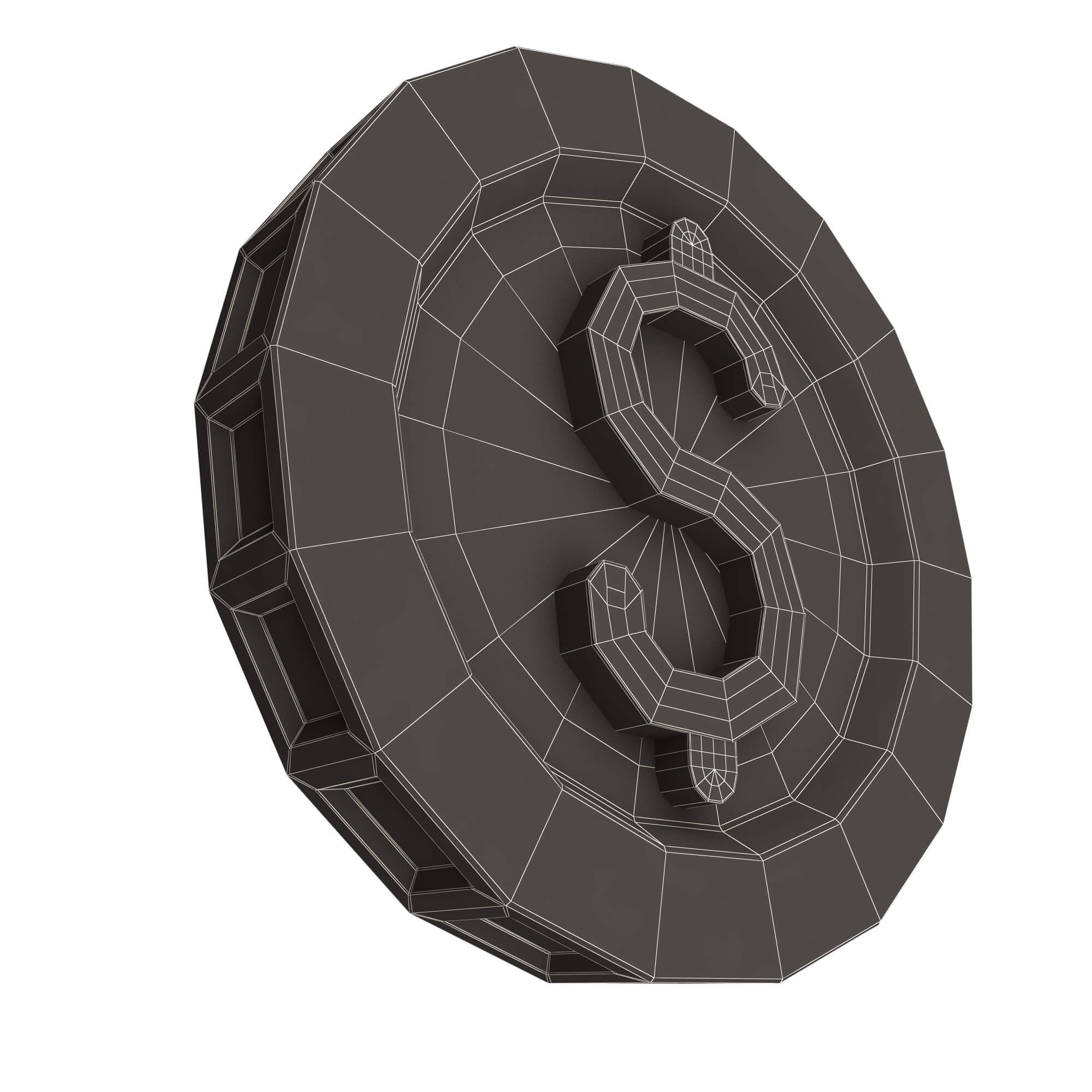 Golden Dollar Coin Cartoon - 3D Model by KhaganFX