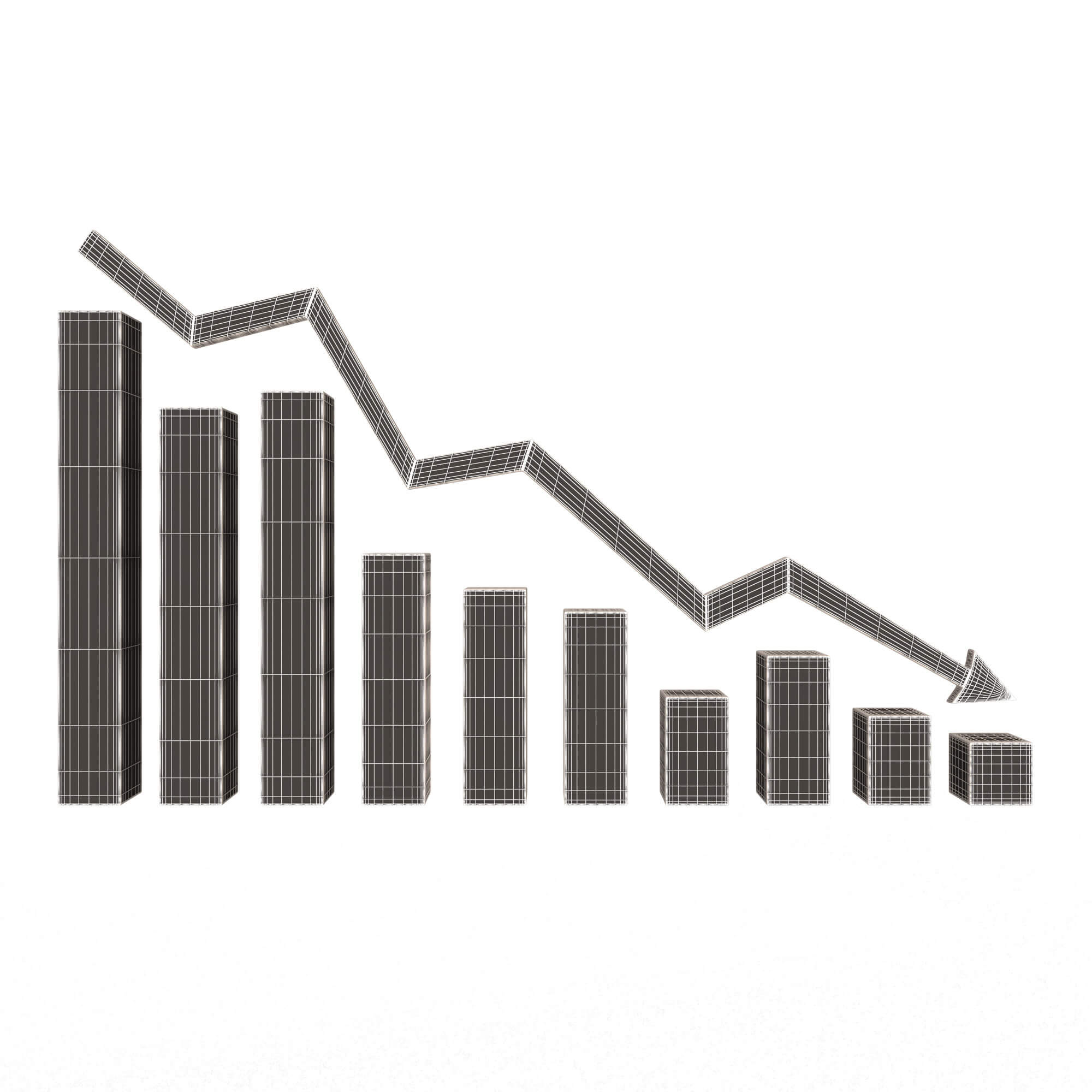 Graph Broken Down - 3D Model by KhaganFX