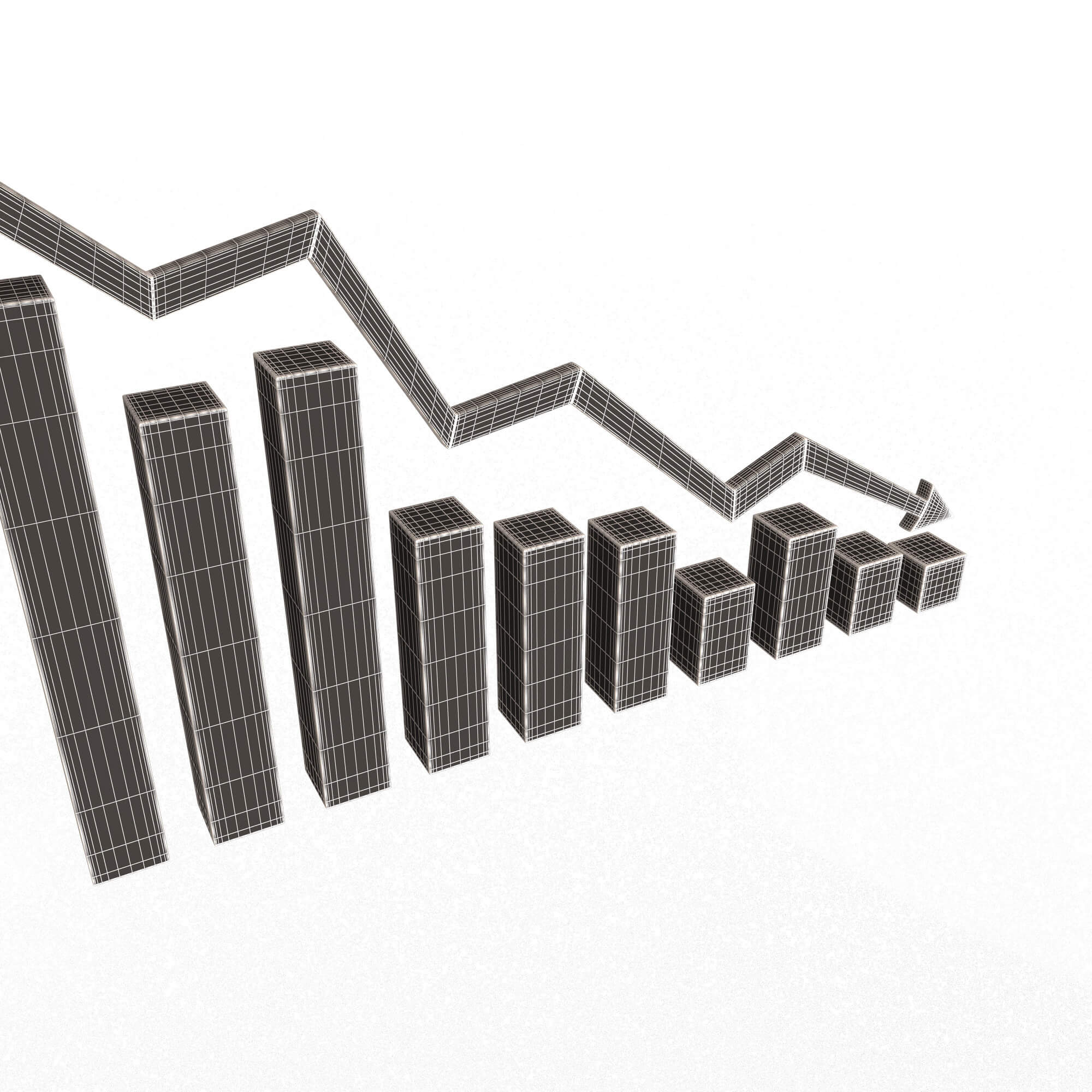Graph Broken Down - 3D Model by KhaganFX