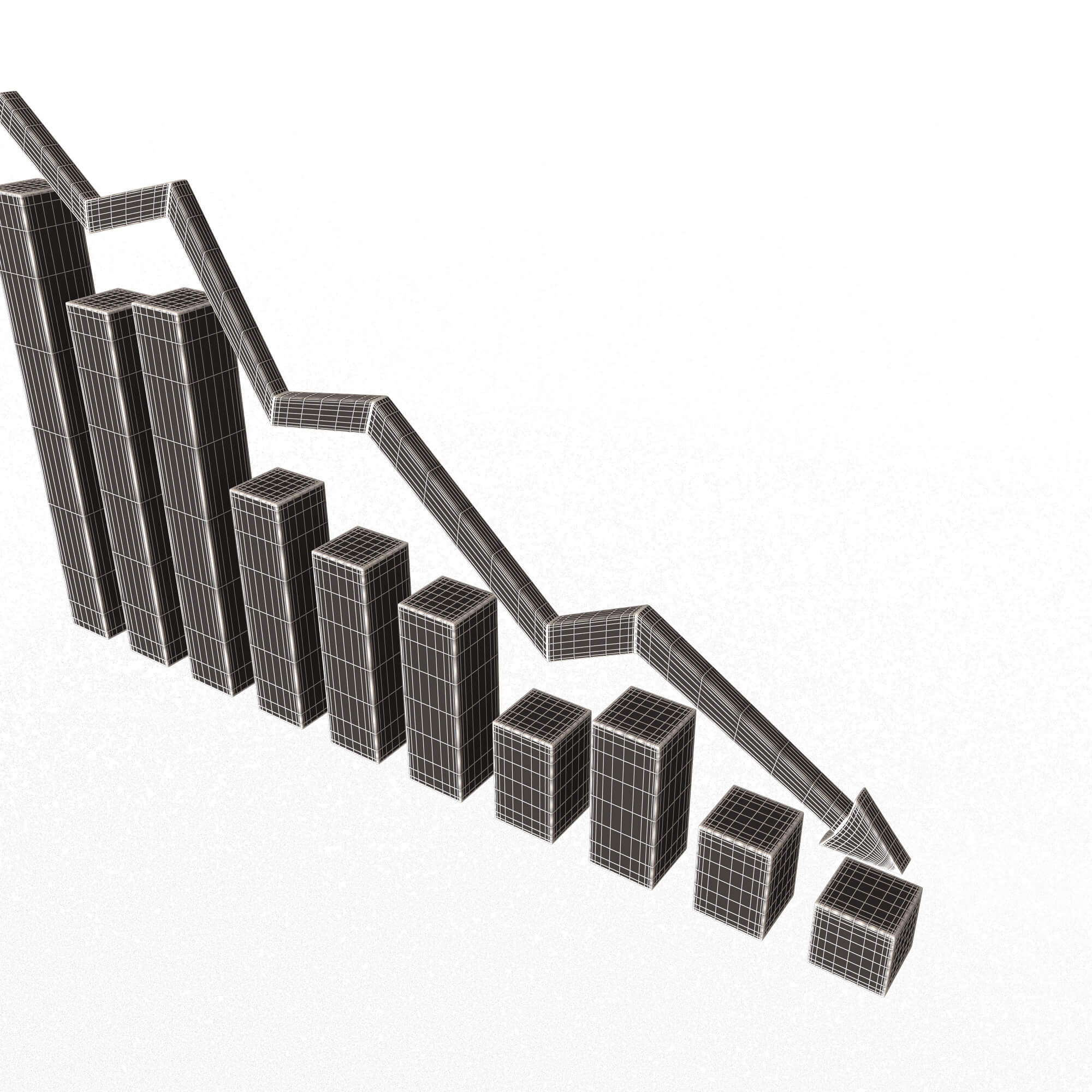 Graph Broken Down - 3D Model by KhaganFX