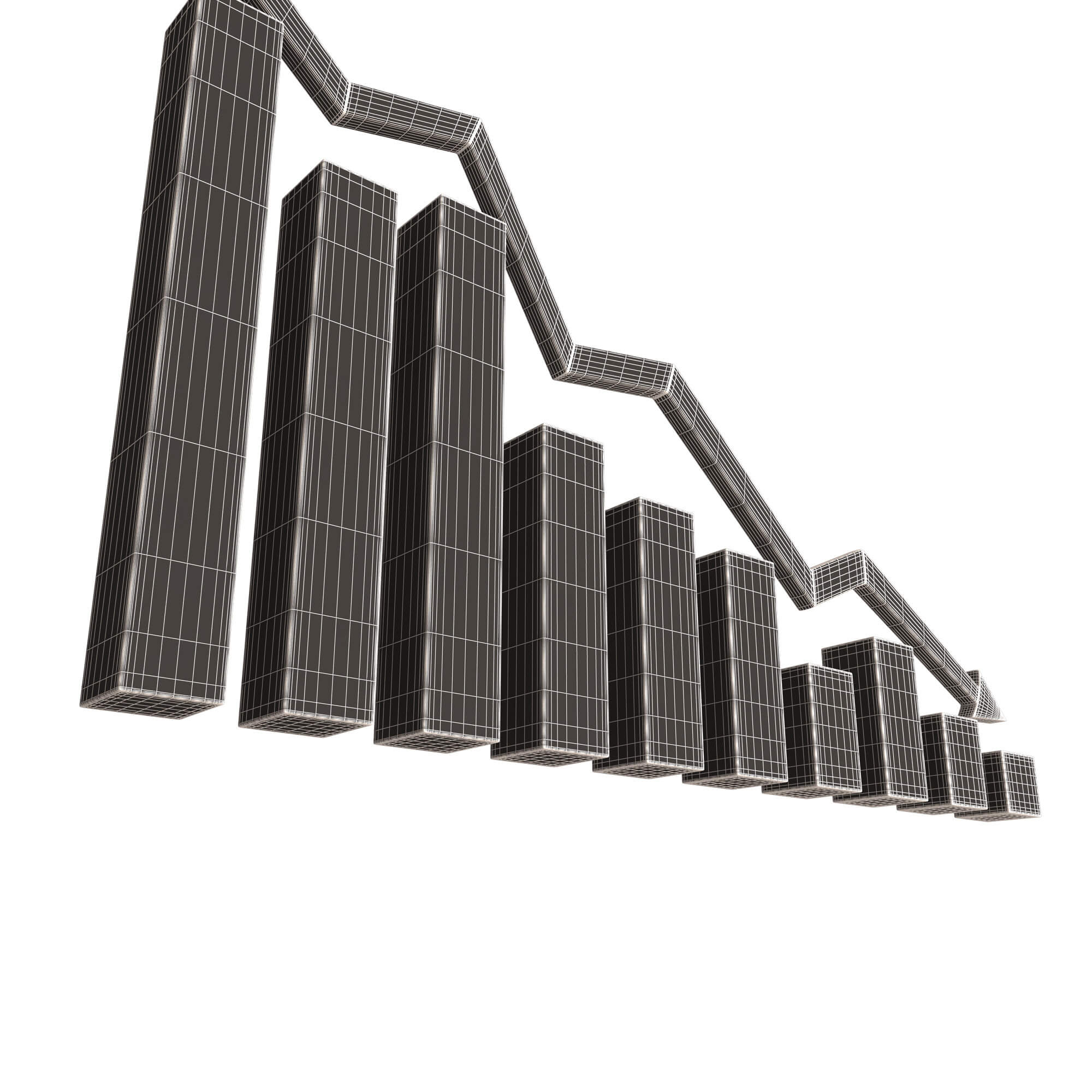 Graph Broken Down - 3D Model by KhaganFX