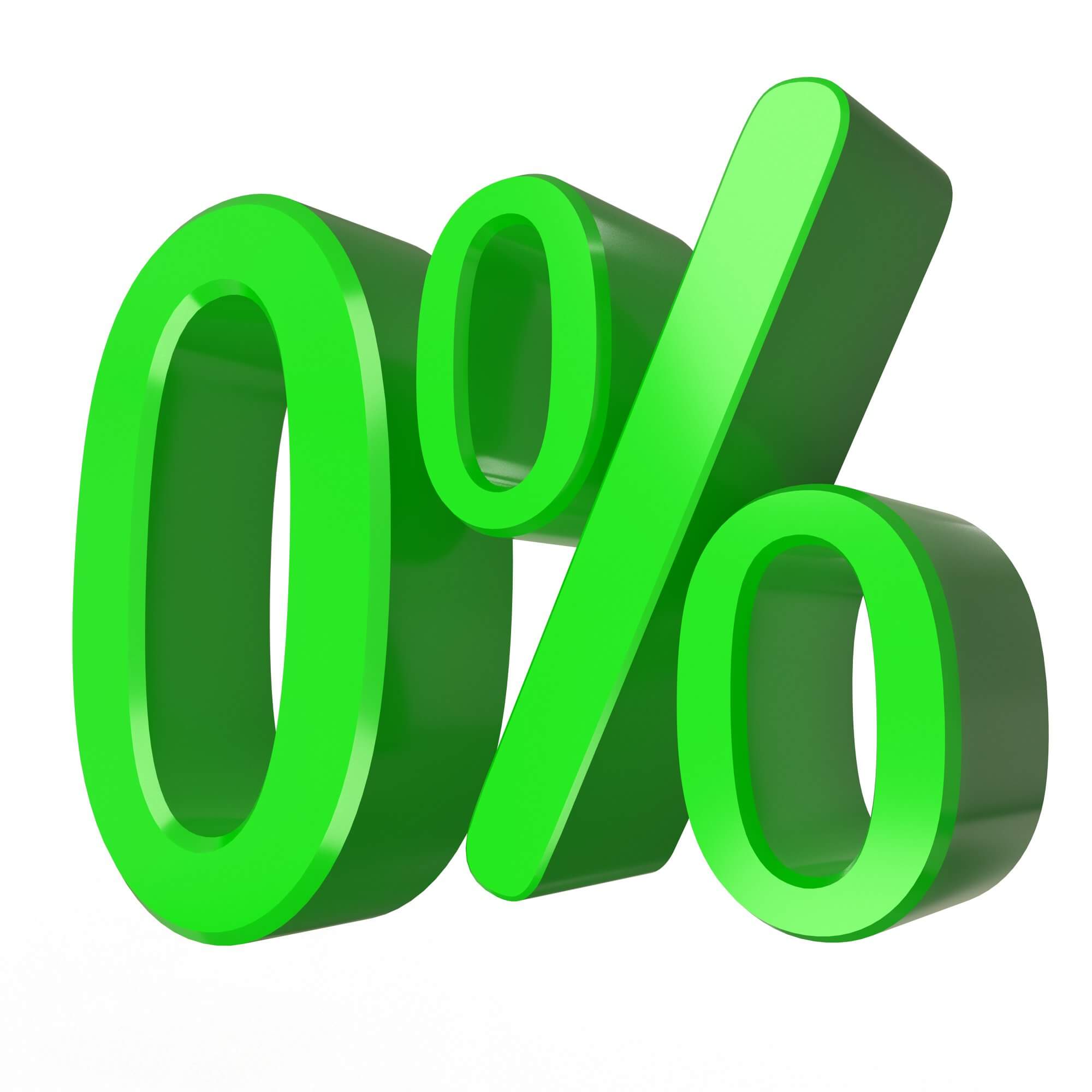 Green Zero Percent Sign - 3D Model by KhaganFX