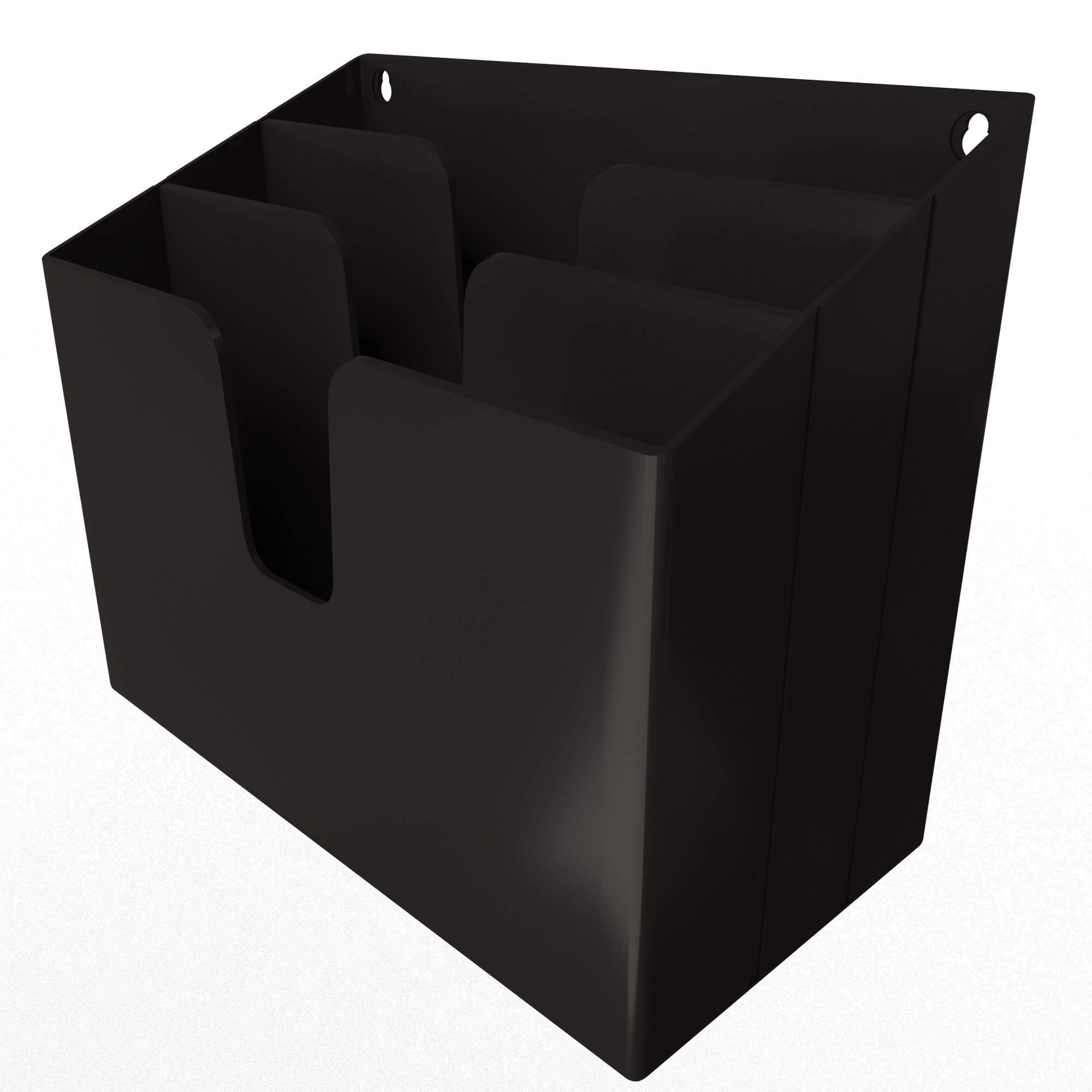 Horizontal Folder Organizer Black 02 - 3D Model by KhaganFX