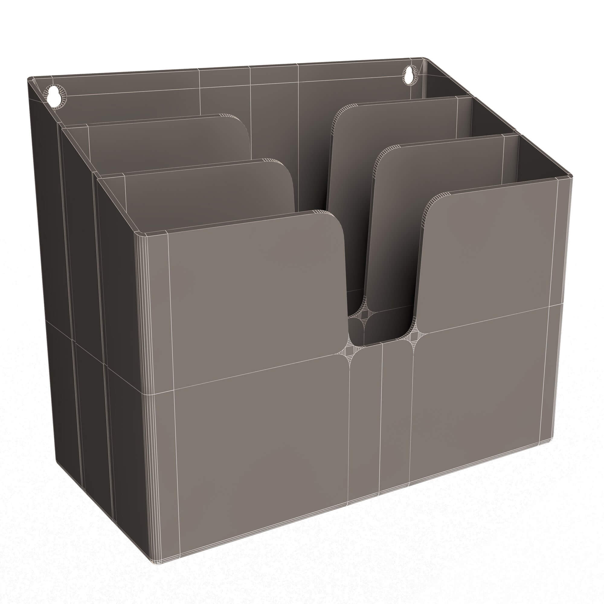 Horizontal Folder Organizer Black 02 - 3D Model by KhaganFX