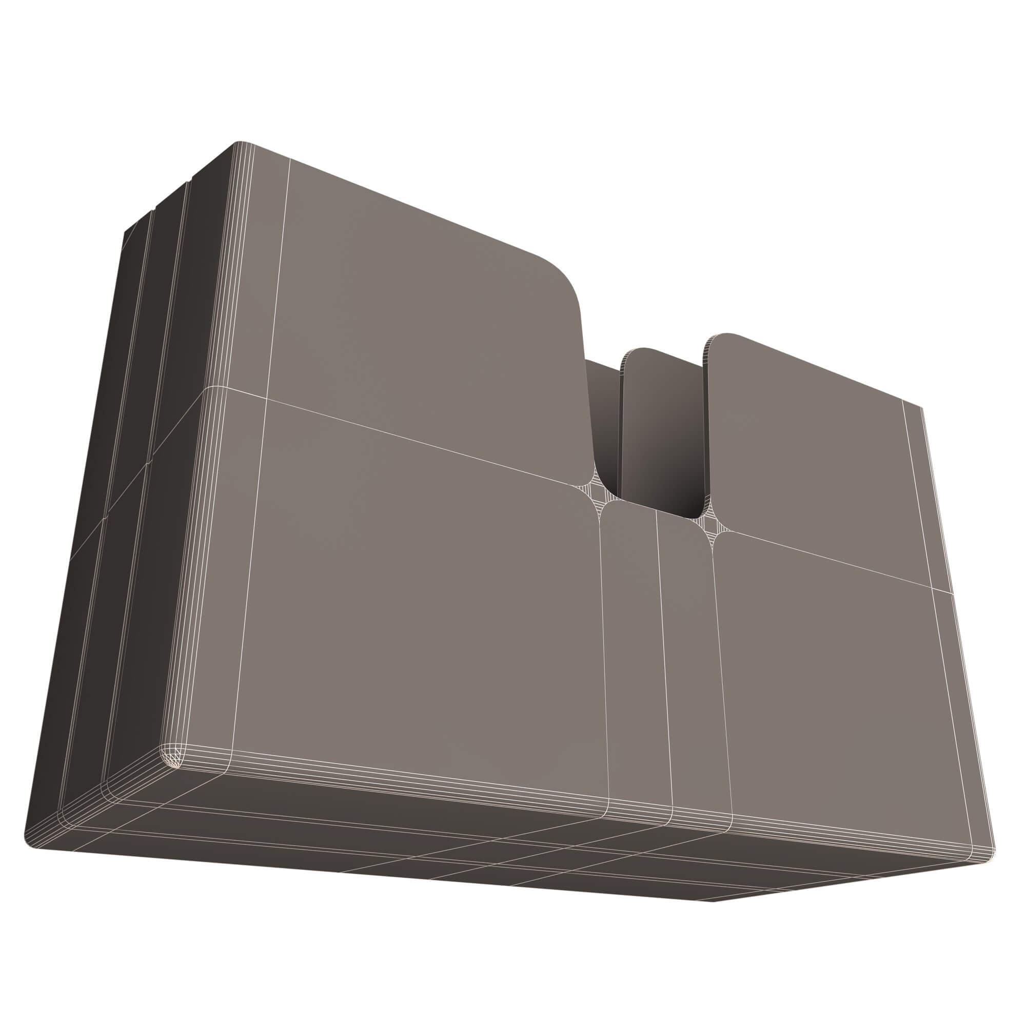 Horizontal Folder Organizer Black 02 - 3D Model by KhaganFX