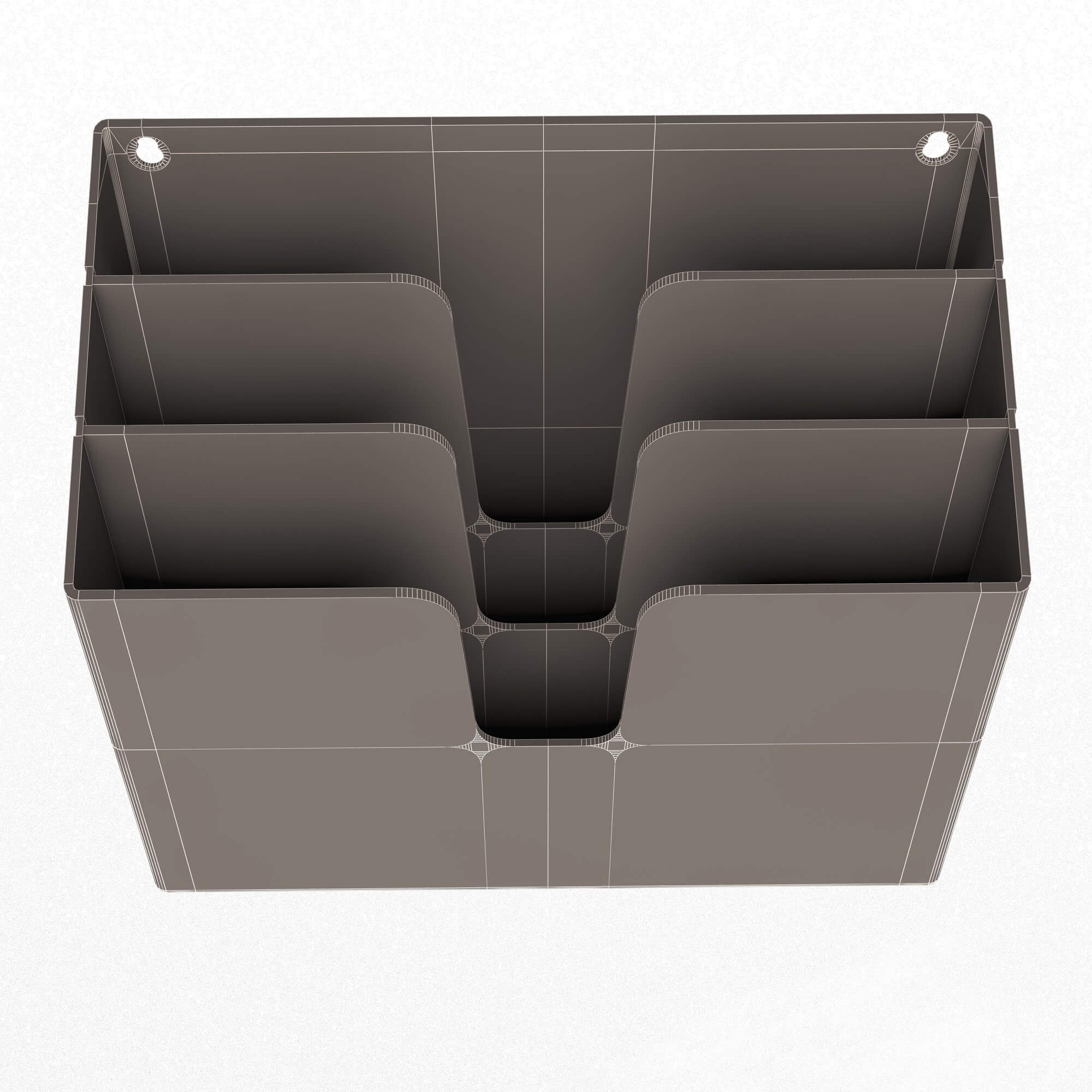 Horizontal Folder Organizer Black 02 - 3D Model by KhaganFX