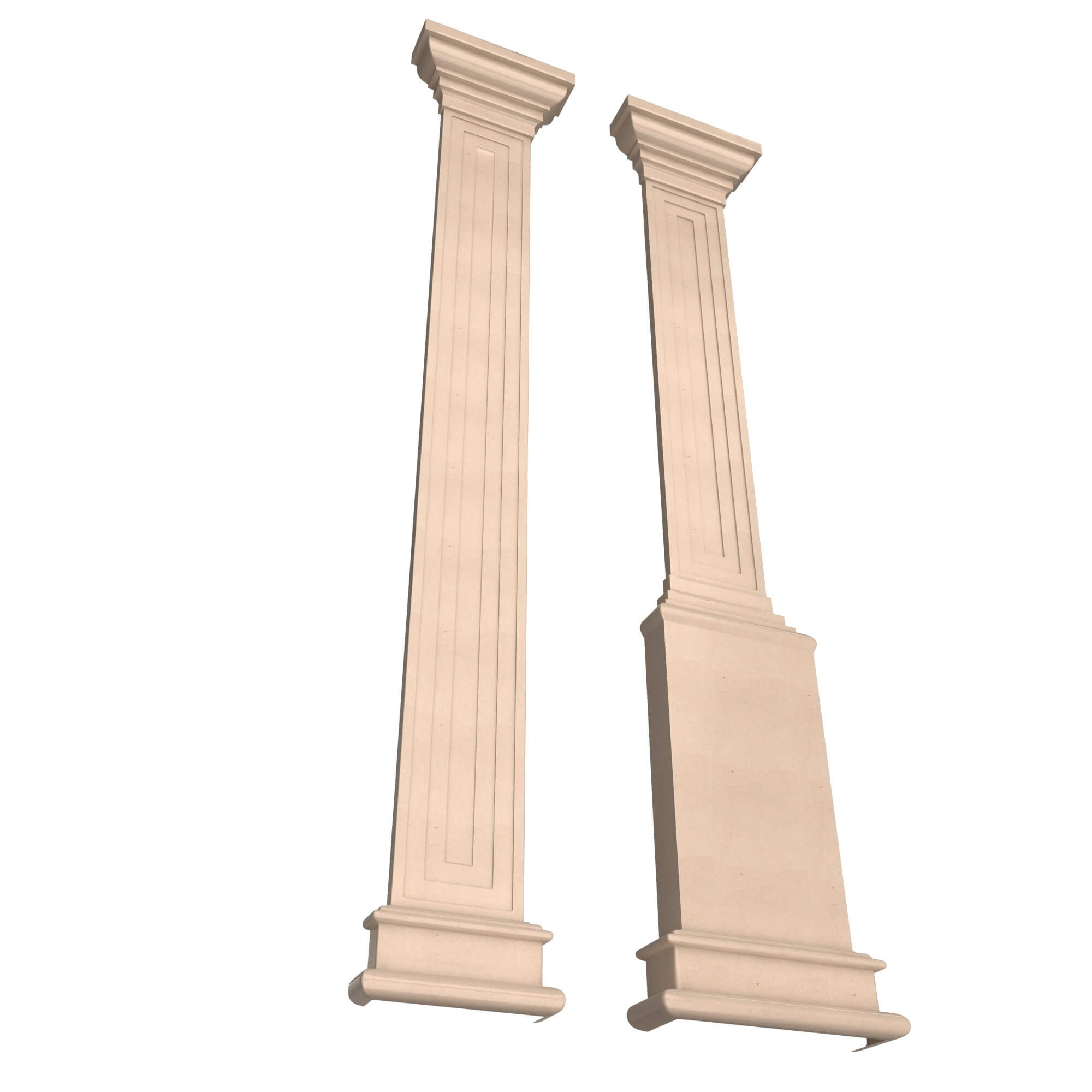 Interior-Exterior Pilasters 3D Model by KhaganFX