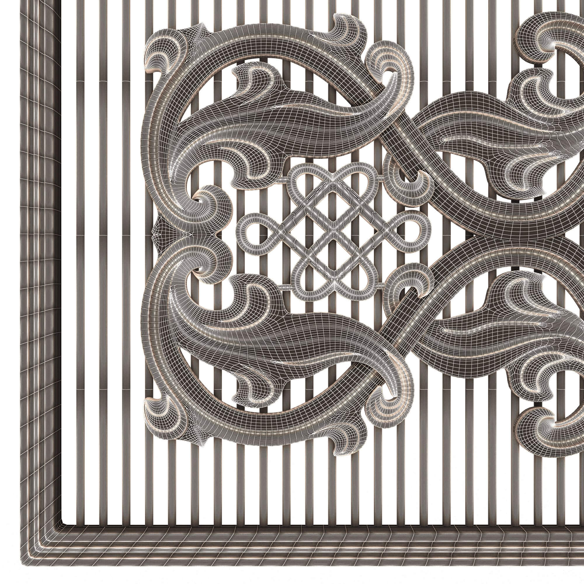 Lattice Carved Panel For CNC - 3D Model by KhaganFX