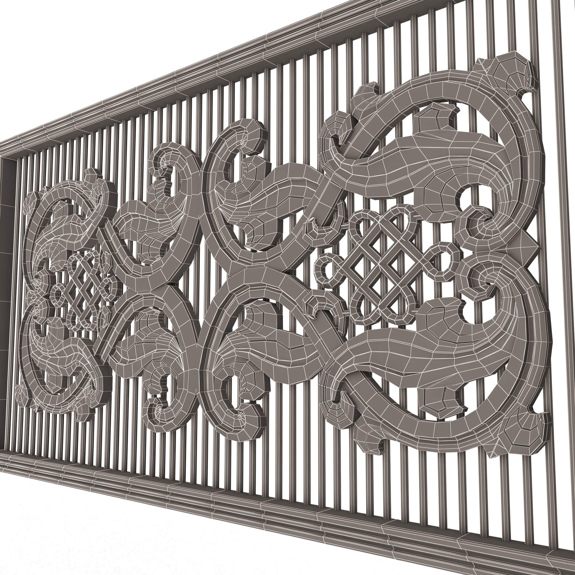 Lattice Carved Panel For CNC - 3D Model by KhaganFX