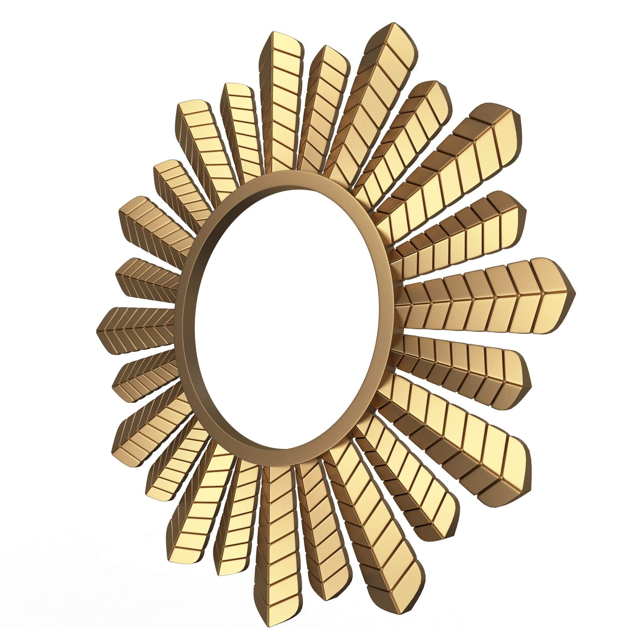 Leaf Round Mirror 02 - 3D Model by KhaganFX