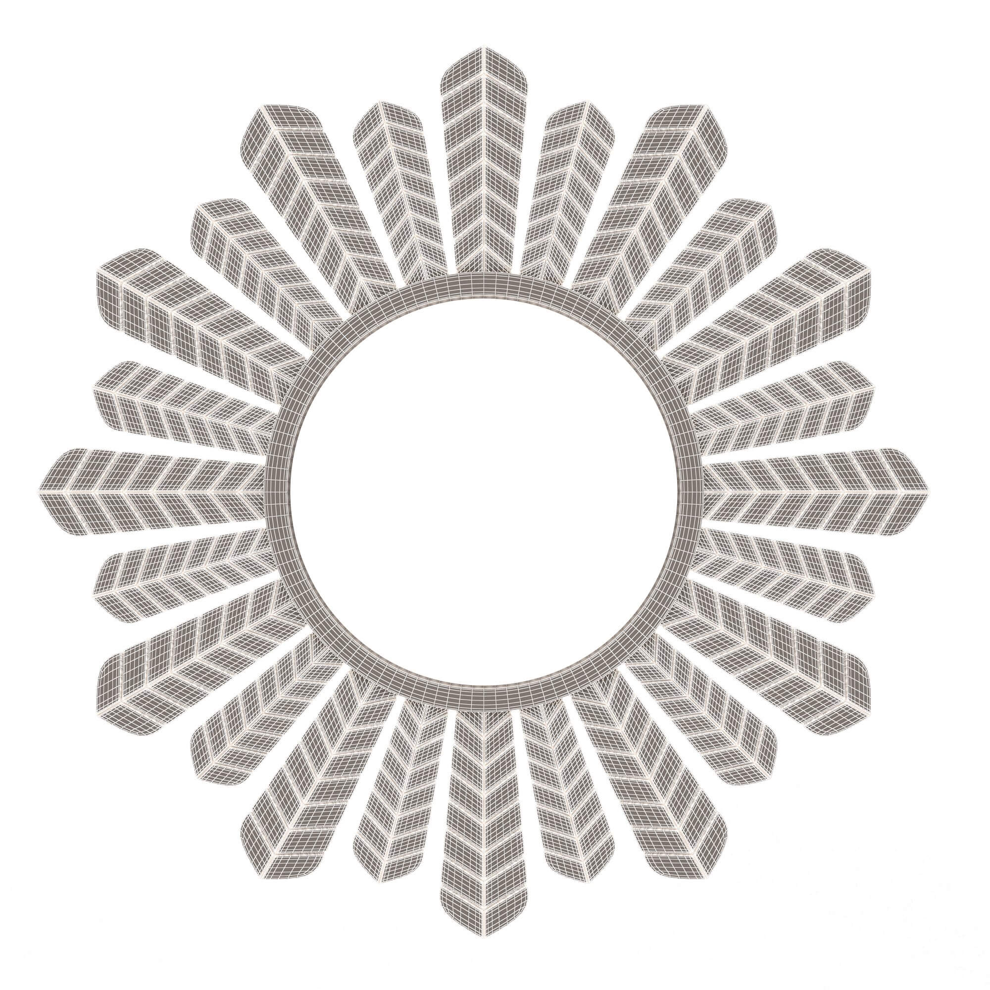 Leaf Round Mirror 02 - 3D Model by KhaganFX