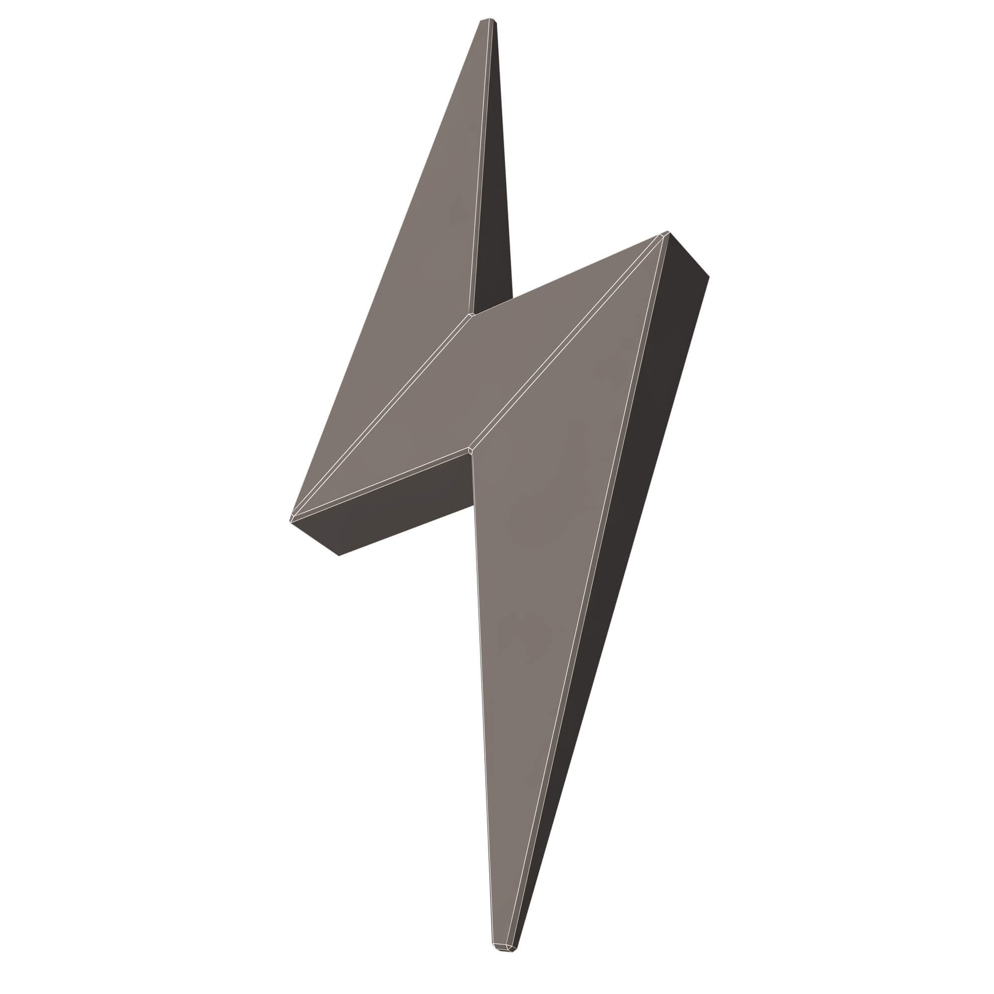 Lightning Symbol - 3D Model by KhaganFX