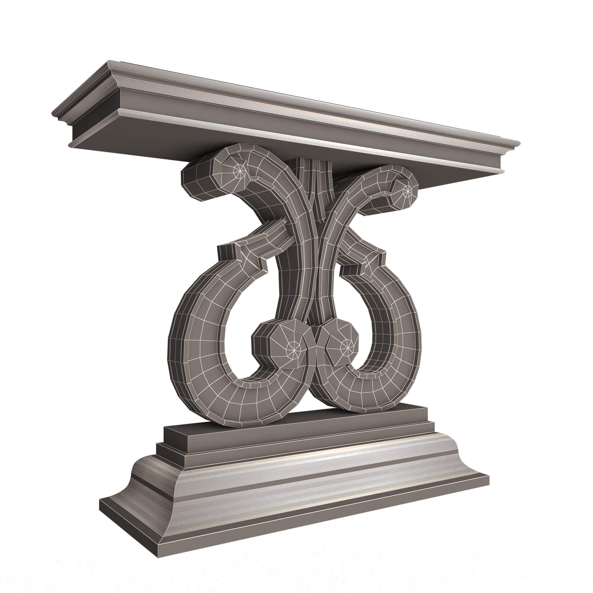 Luxury Console Table 01 - 3D Model by KhaganFX