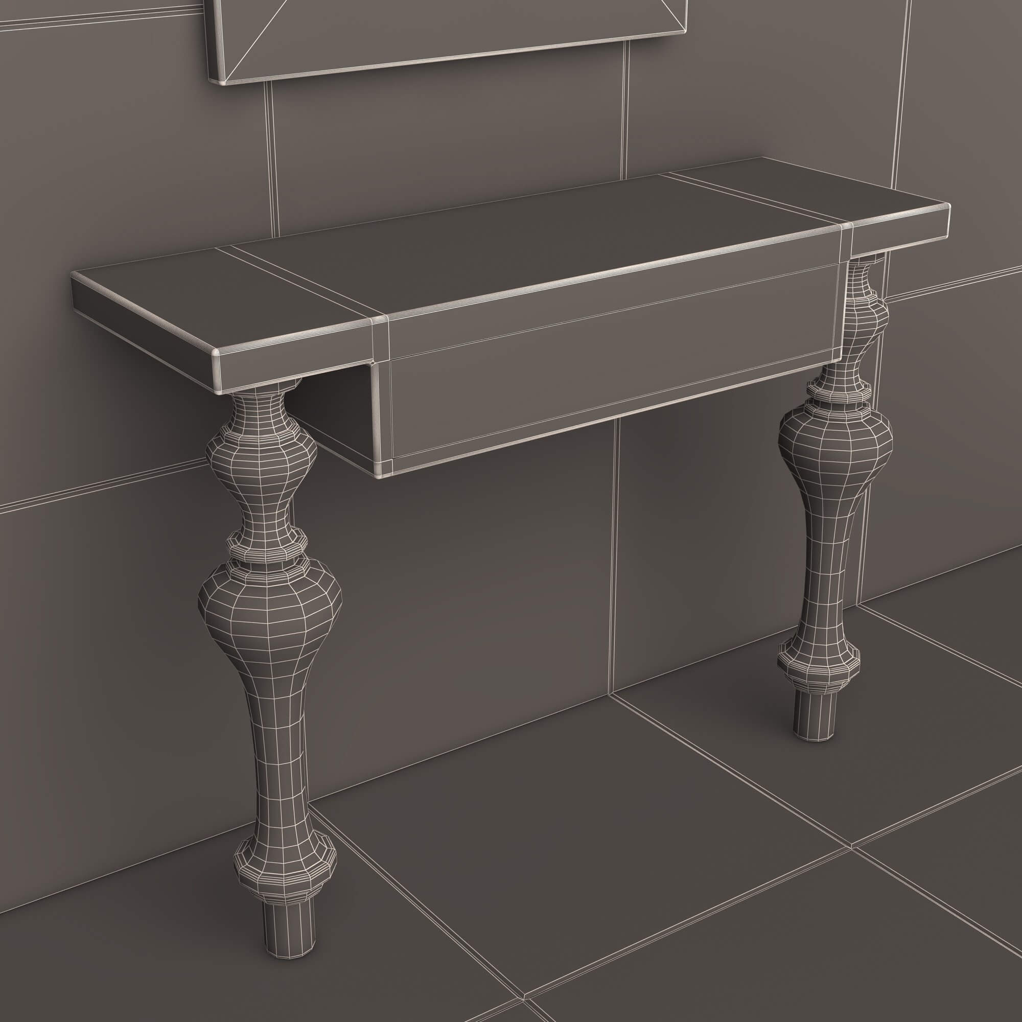 Luxury Console Table 02 - 3D Model by KhaganFX