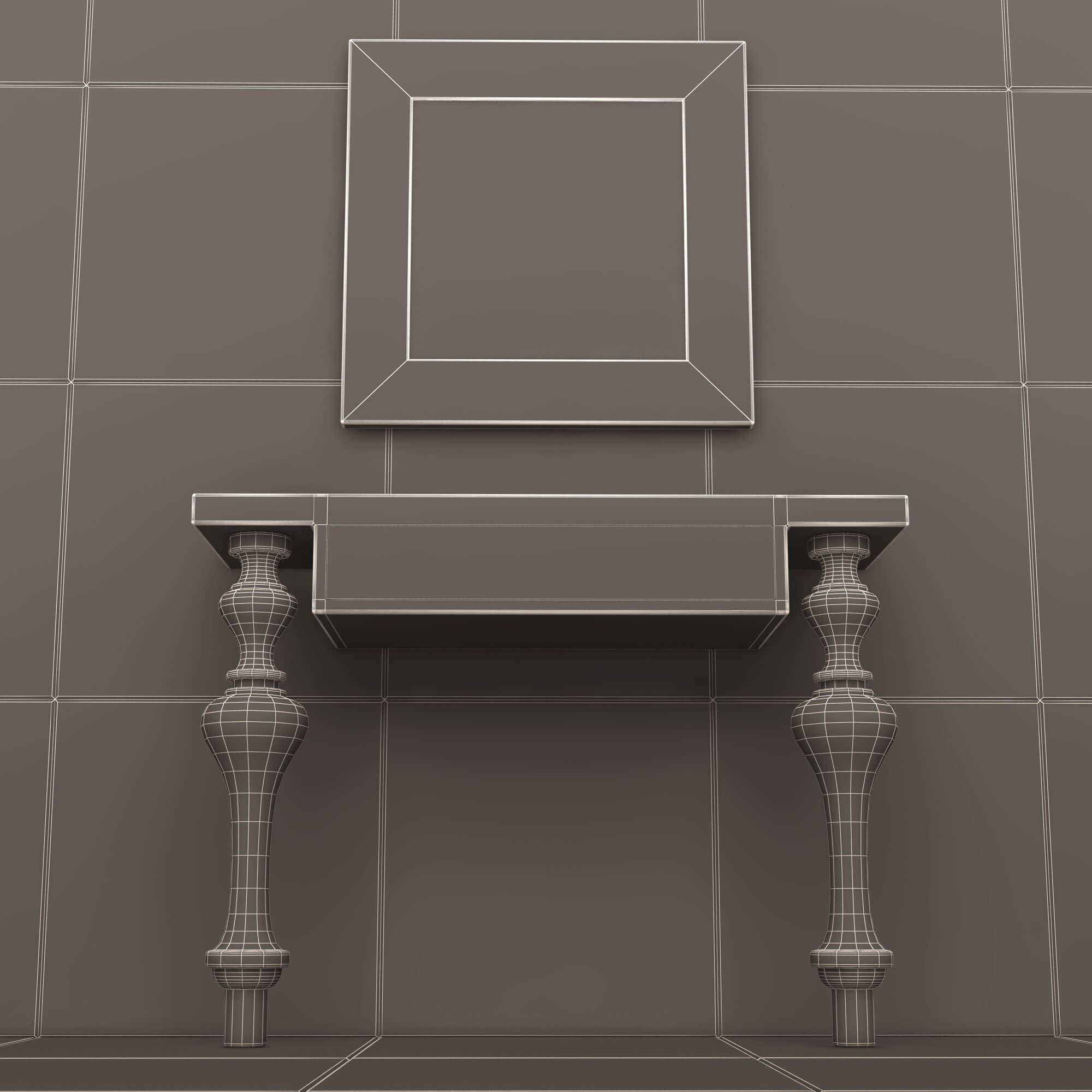 Luxury Console Table 02 - 3D Model by KhaganFX