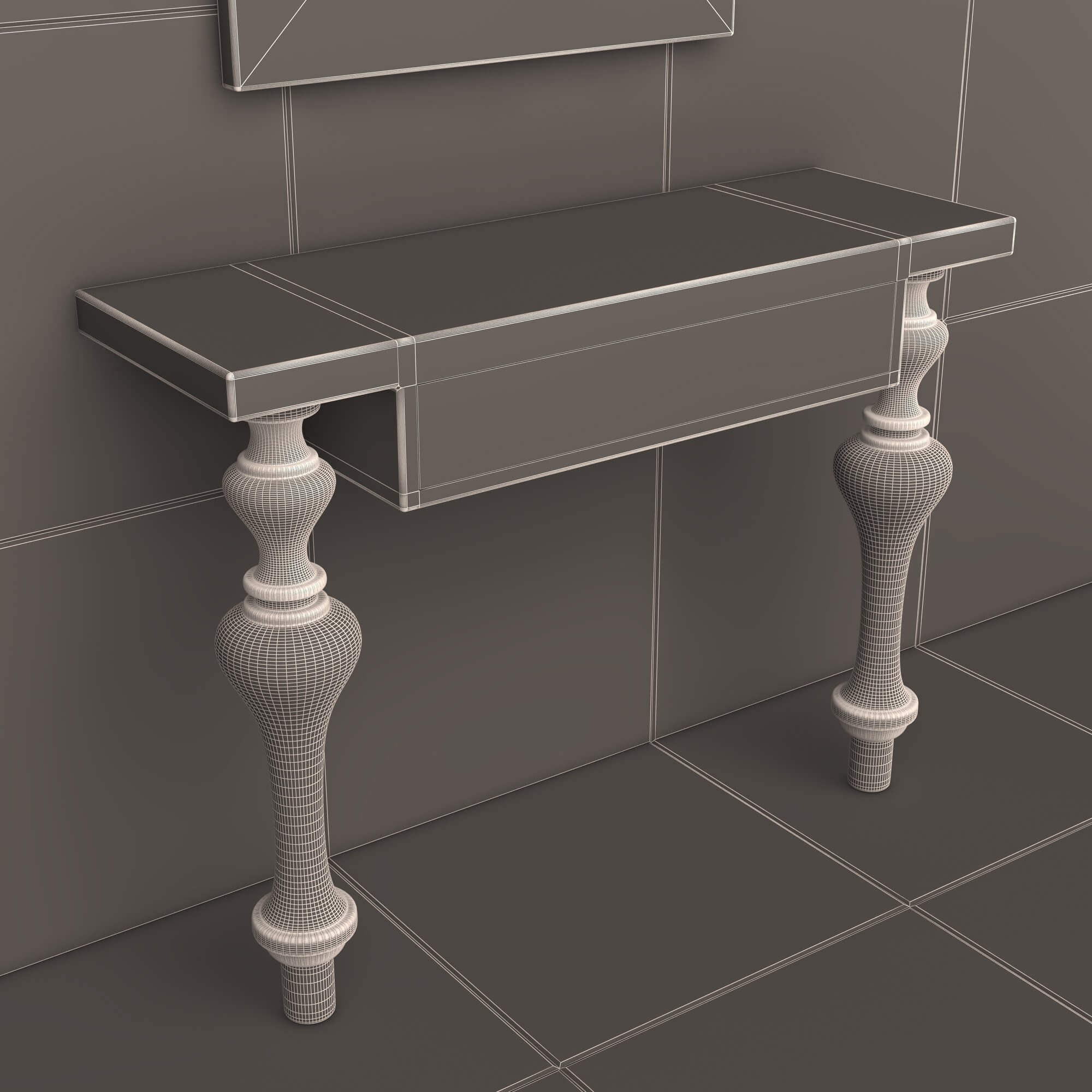 Luxury Console Table 02 - 3D Model by KhaganFX