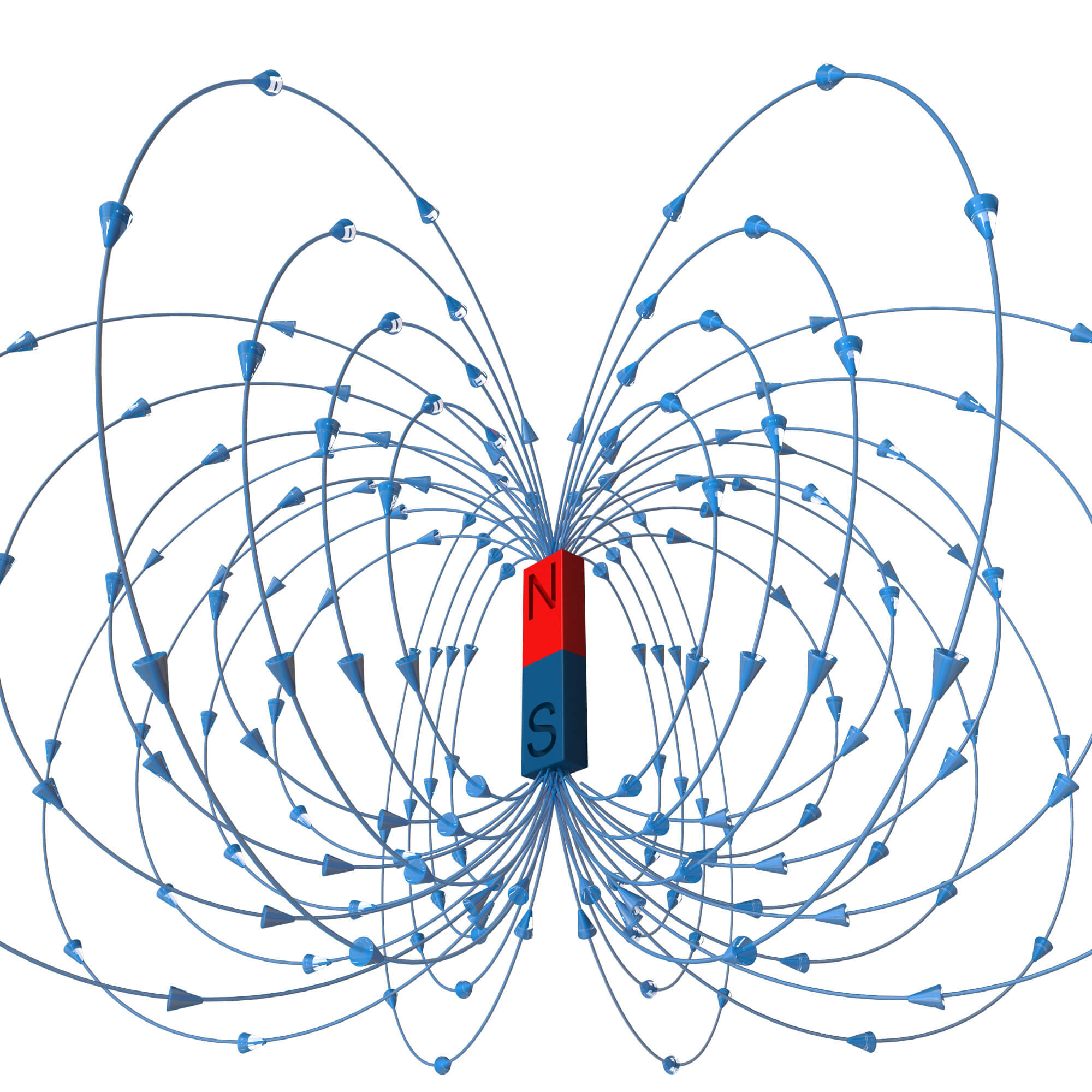 Magnetic Field Rectangle Bar Magnet - 3D Model by KhaganFX