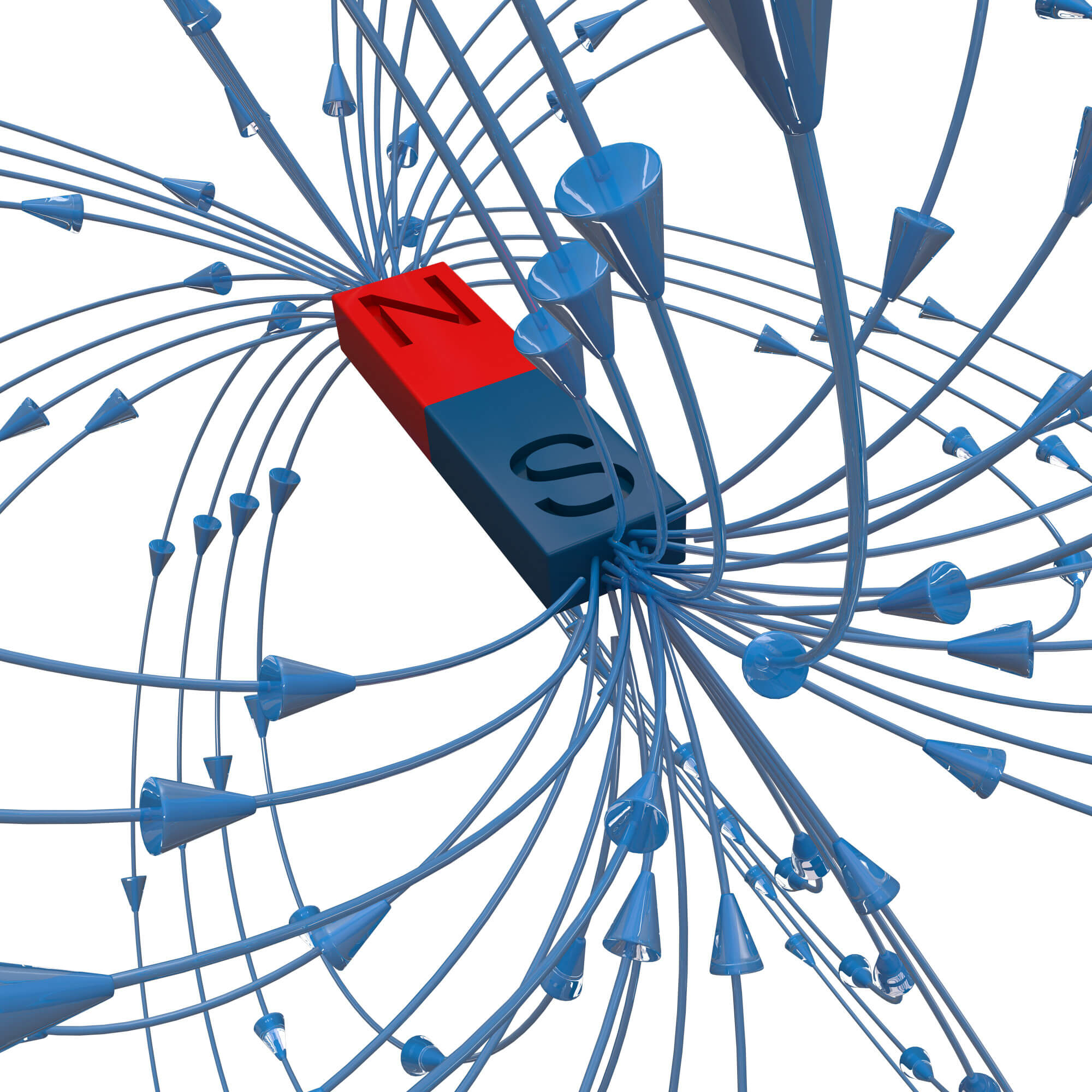 Magnetic Field Rectangle Bar Magnet - 3D Model by KhaganFX