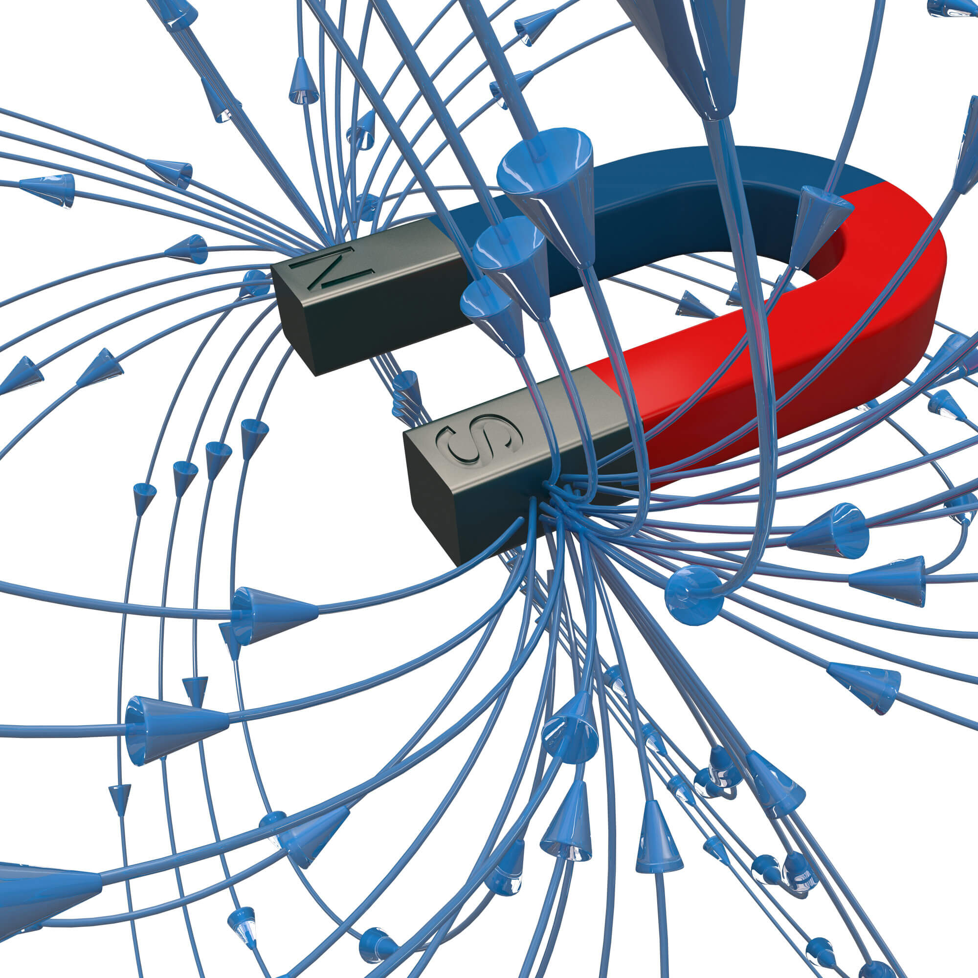 Magnetic Field U Shape Magnet - 3D Model by KhaganFX