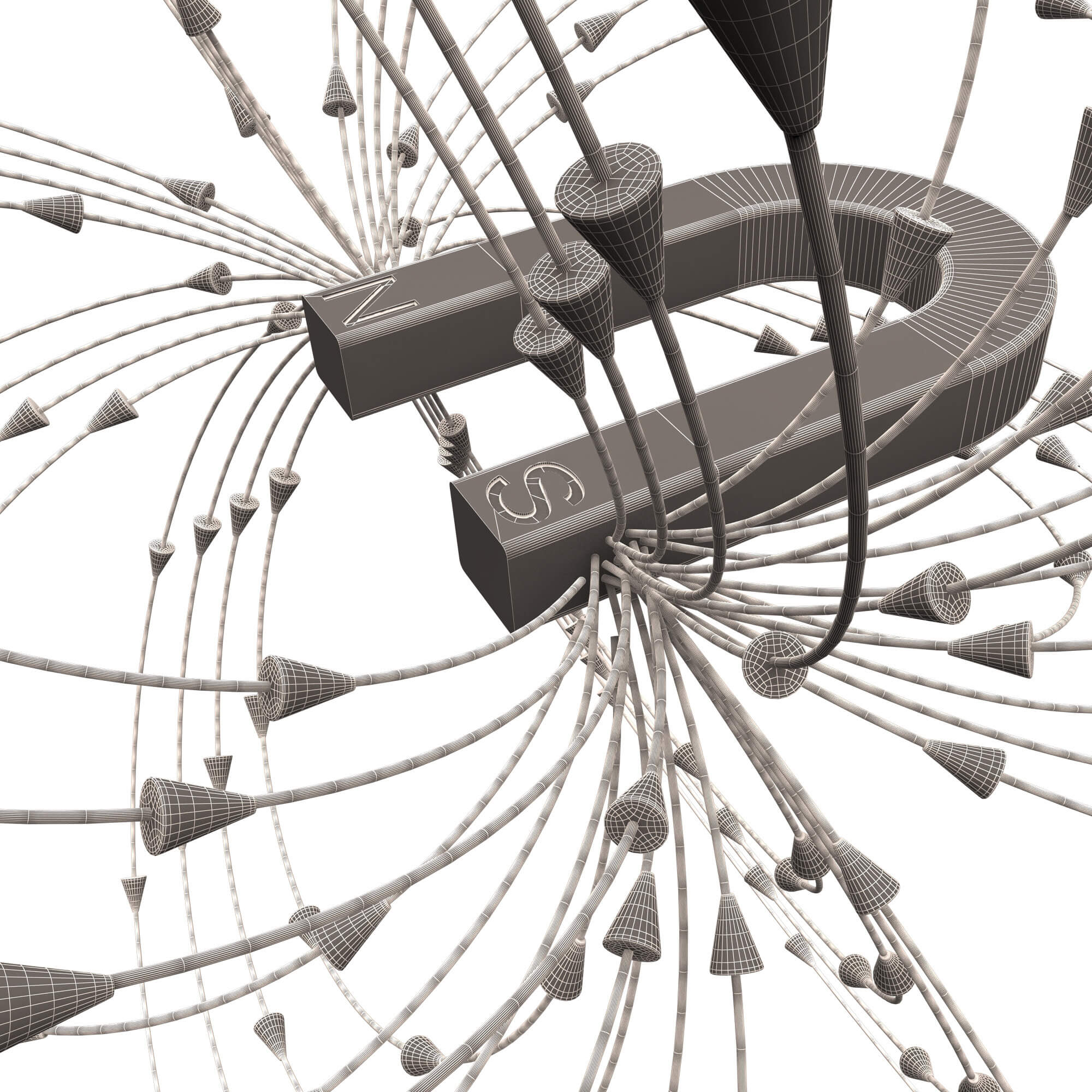 Magnetic Field U Shape Magnet - 3D Model by KhaganFX