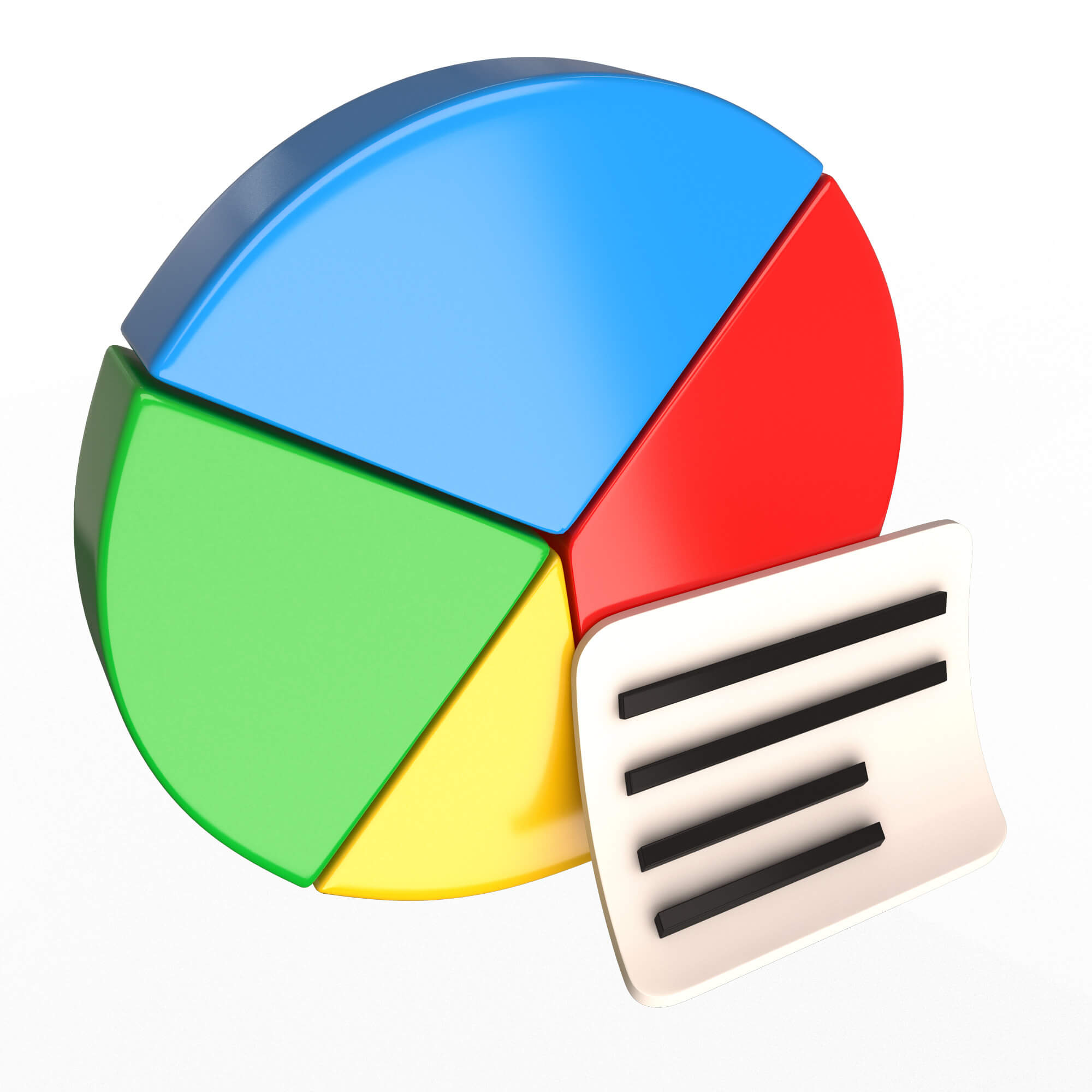 Pie Chart and Graph Collection - 3D Model by KhaganFX
