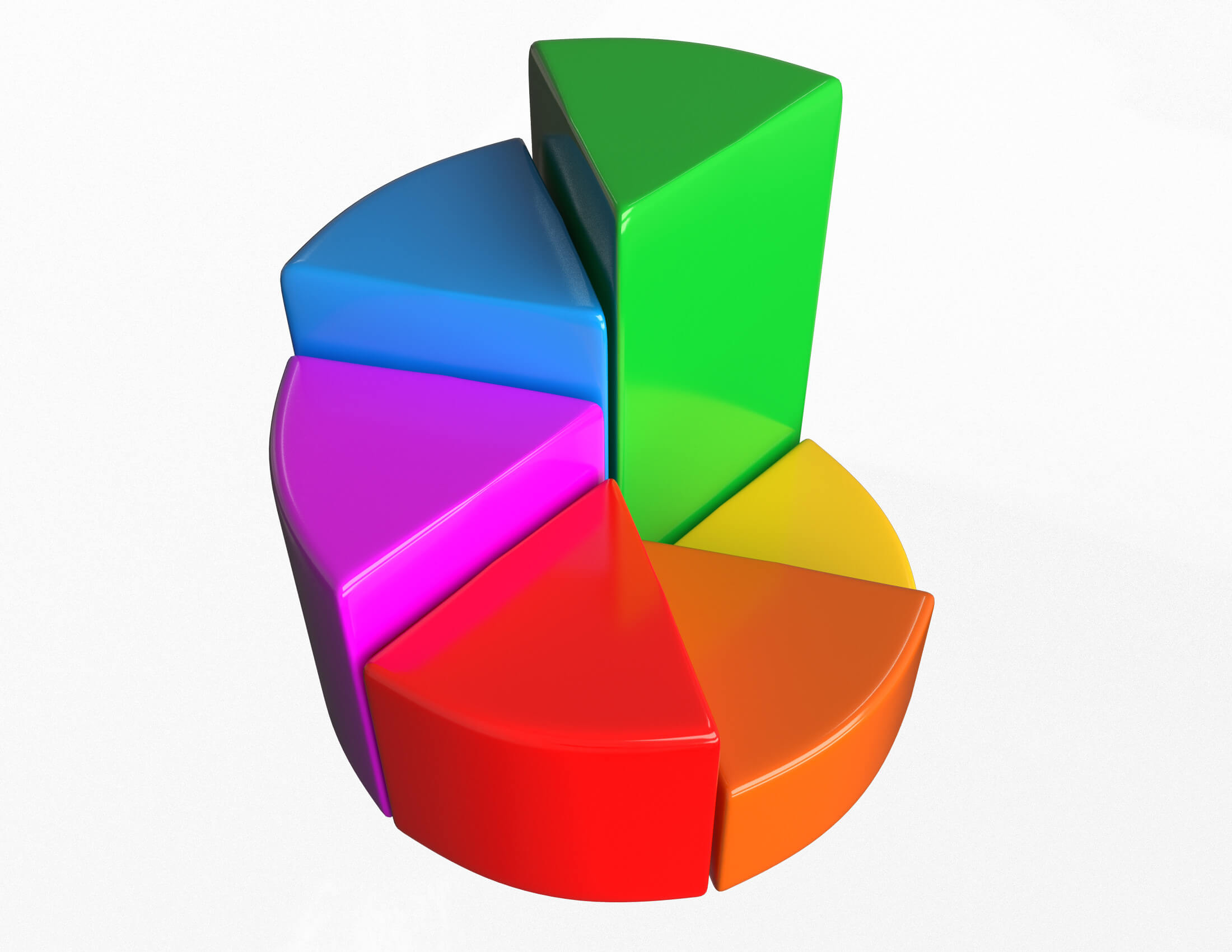 Pie Chart and Graph Collection - 3D Model by KhaganFX