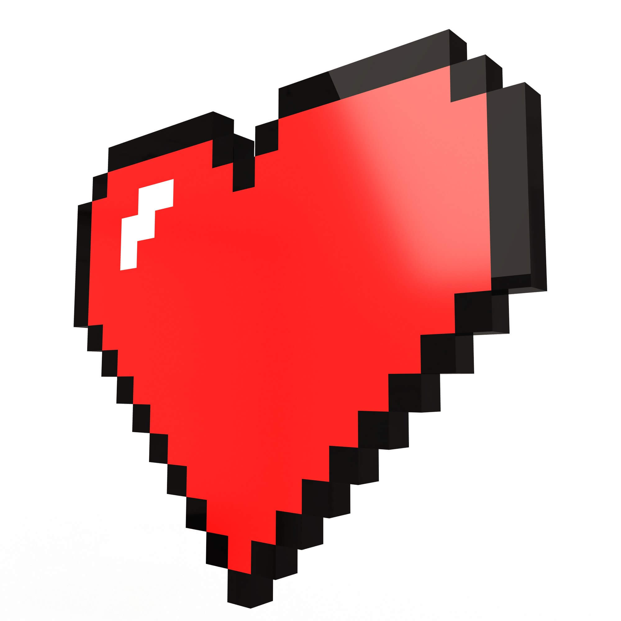 Pixel Heart - 3D Model by KhaganFX