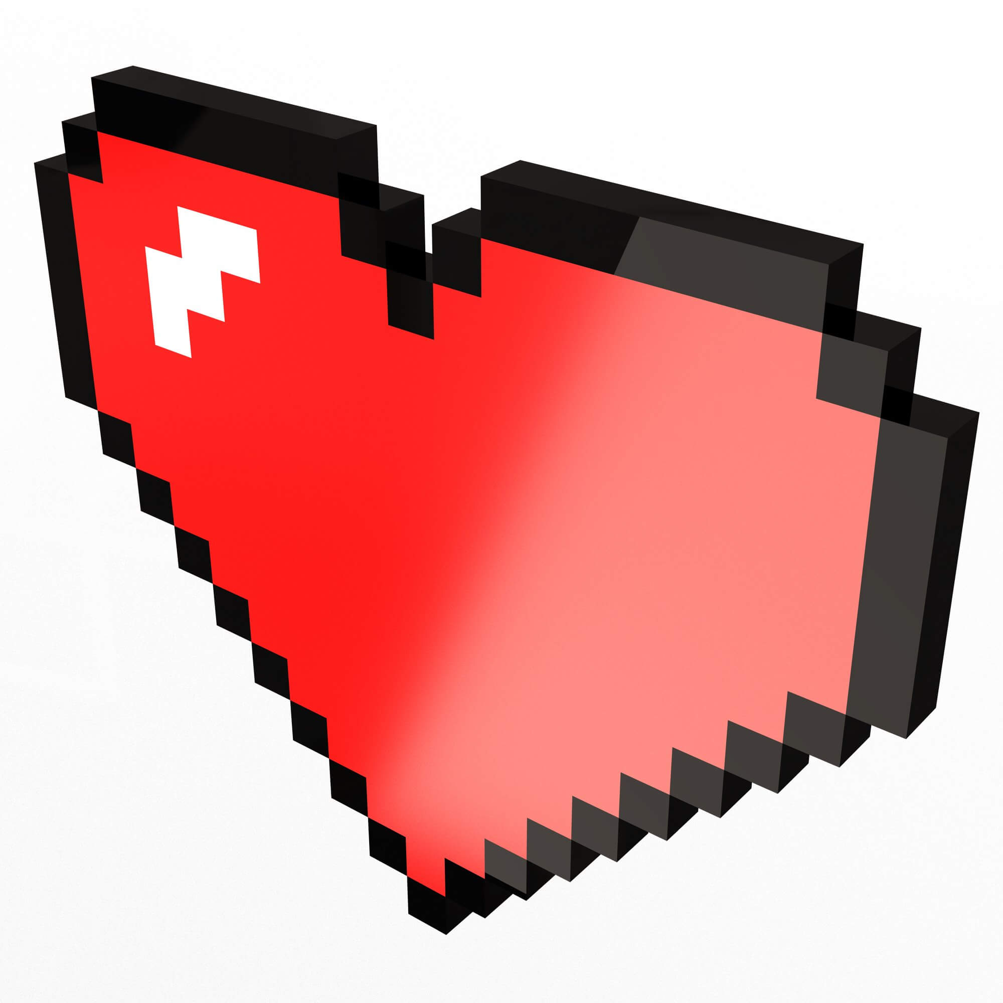 Pixel Heart - 3D Model by KhaganFX