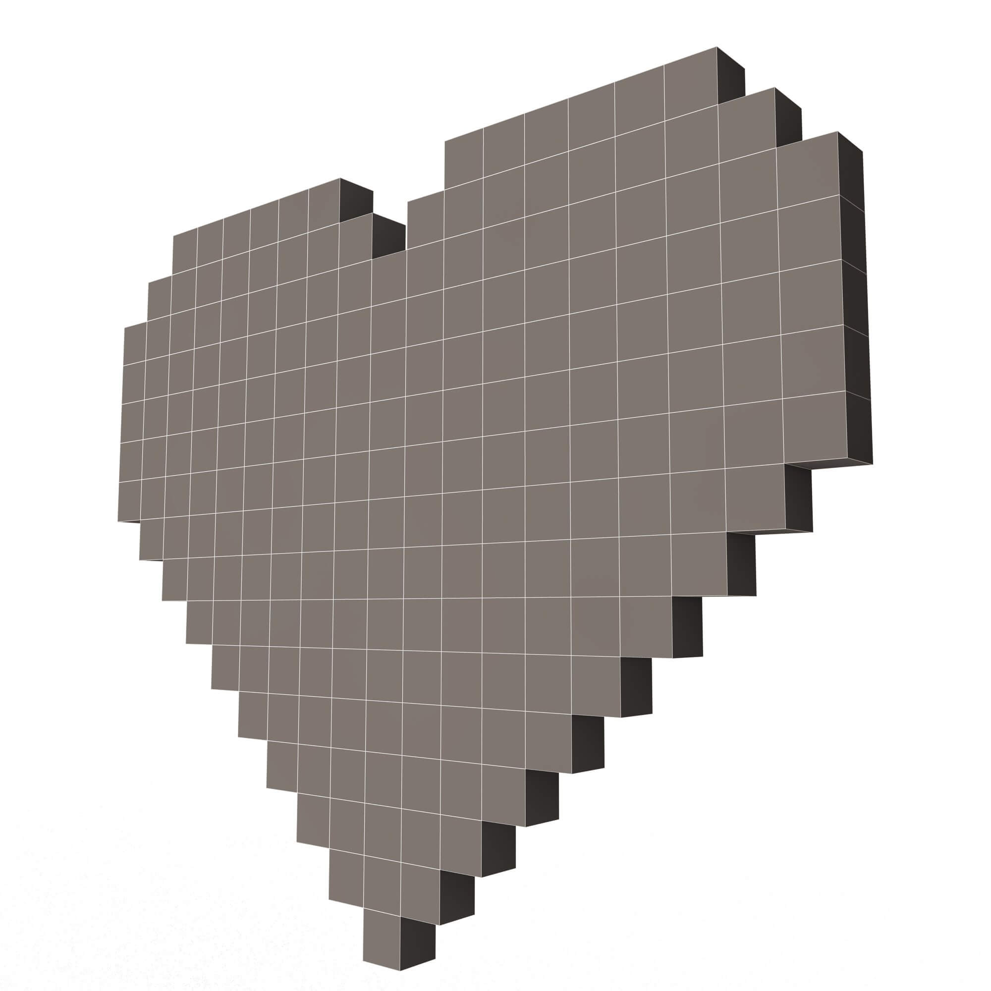 Pixel Heart - 3D Model by KhaganFX