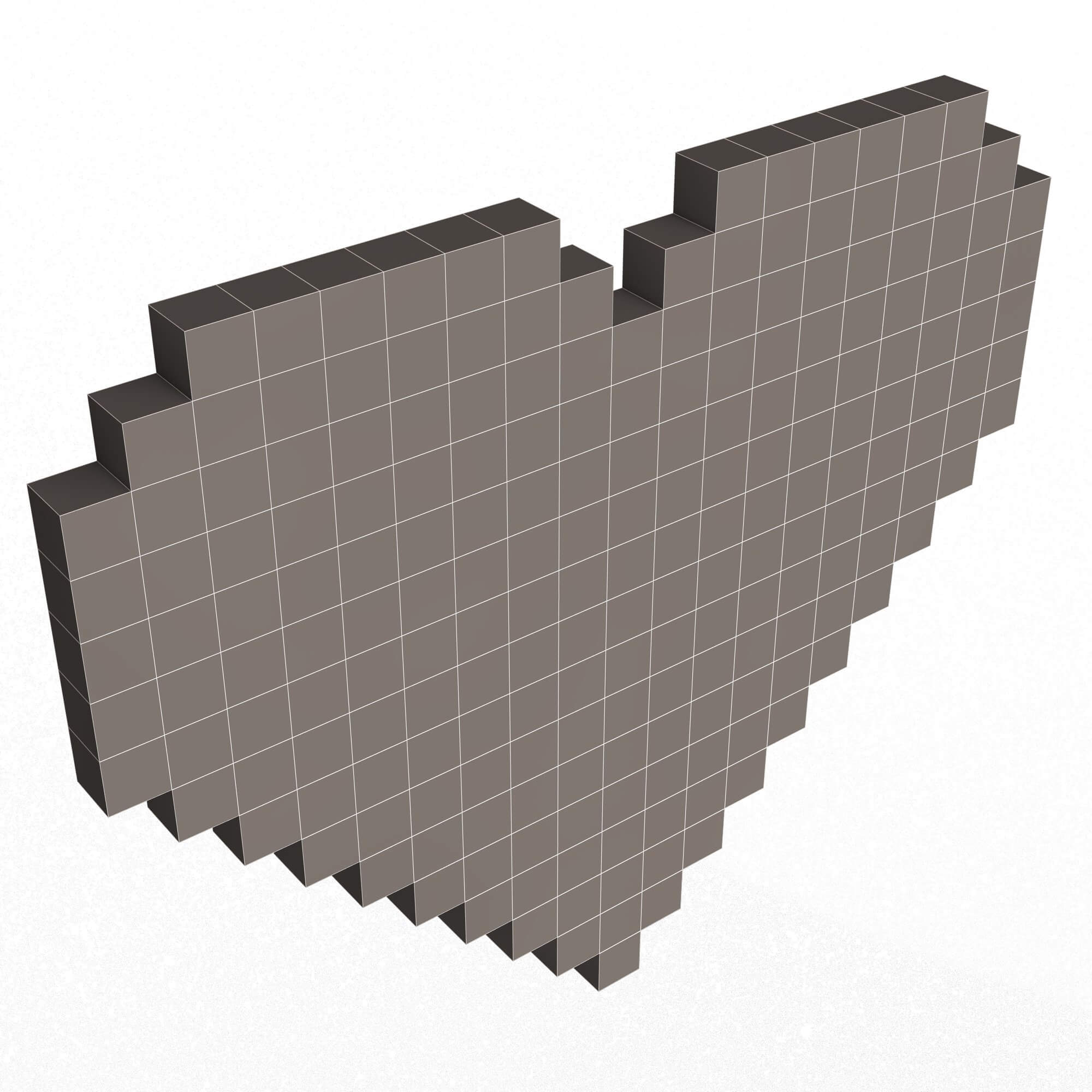 Pixel Heart - 3D Model by KhaganFX
