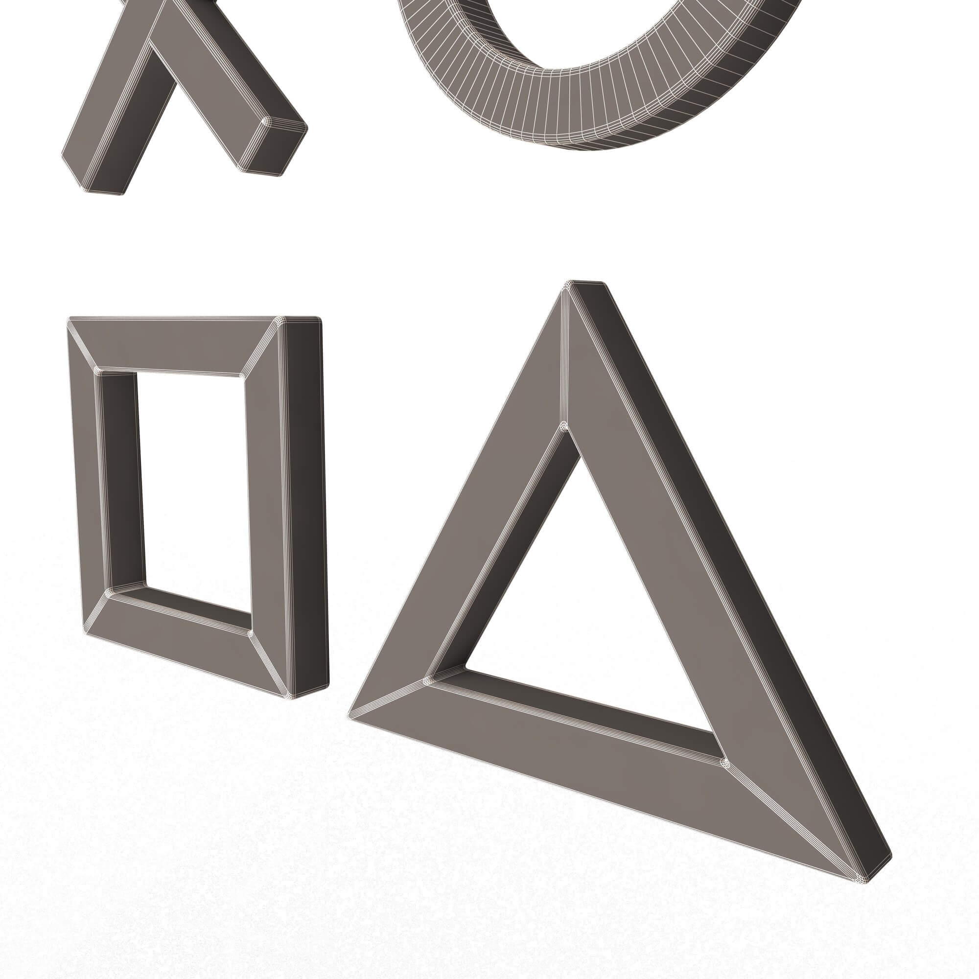 Playstation Button Symbols - 3D Model by KhaganFX