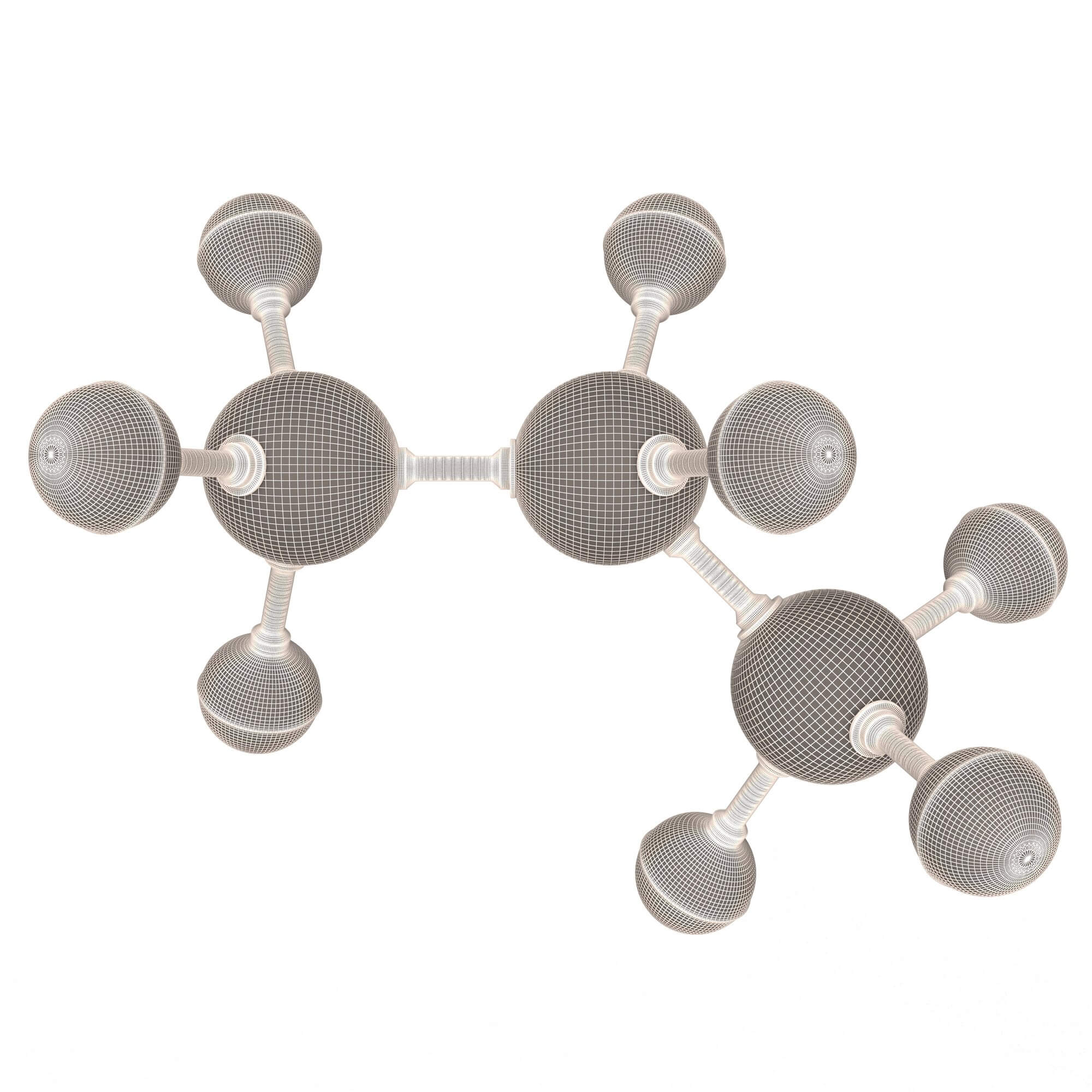 Propane Molecule - 3D Model by KhaganFX