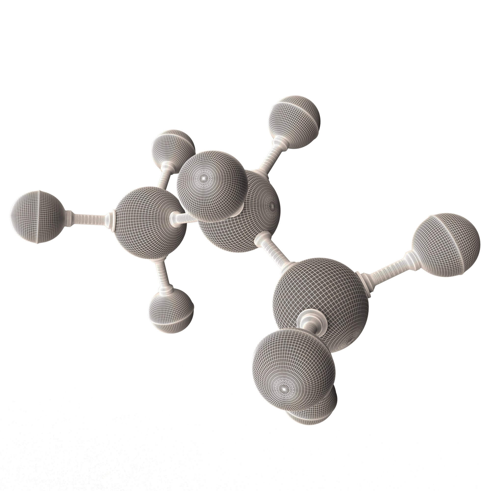 Propane Molecule - 3D Model by KhaganFX