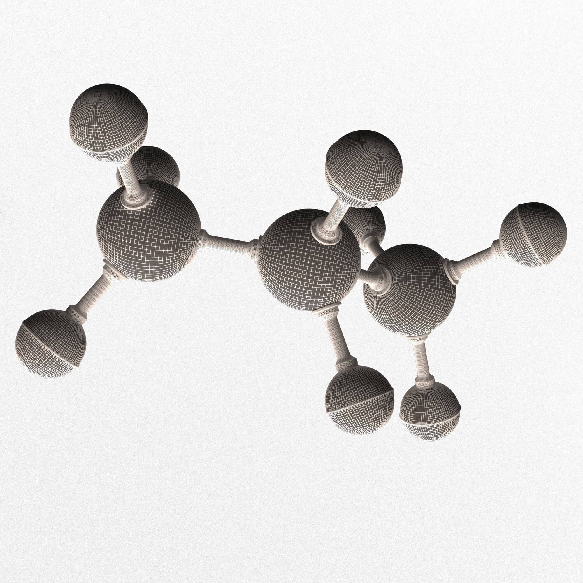 Propane Molecule - 3D Model by KhaganFX