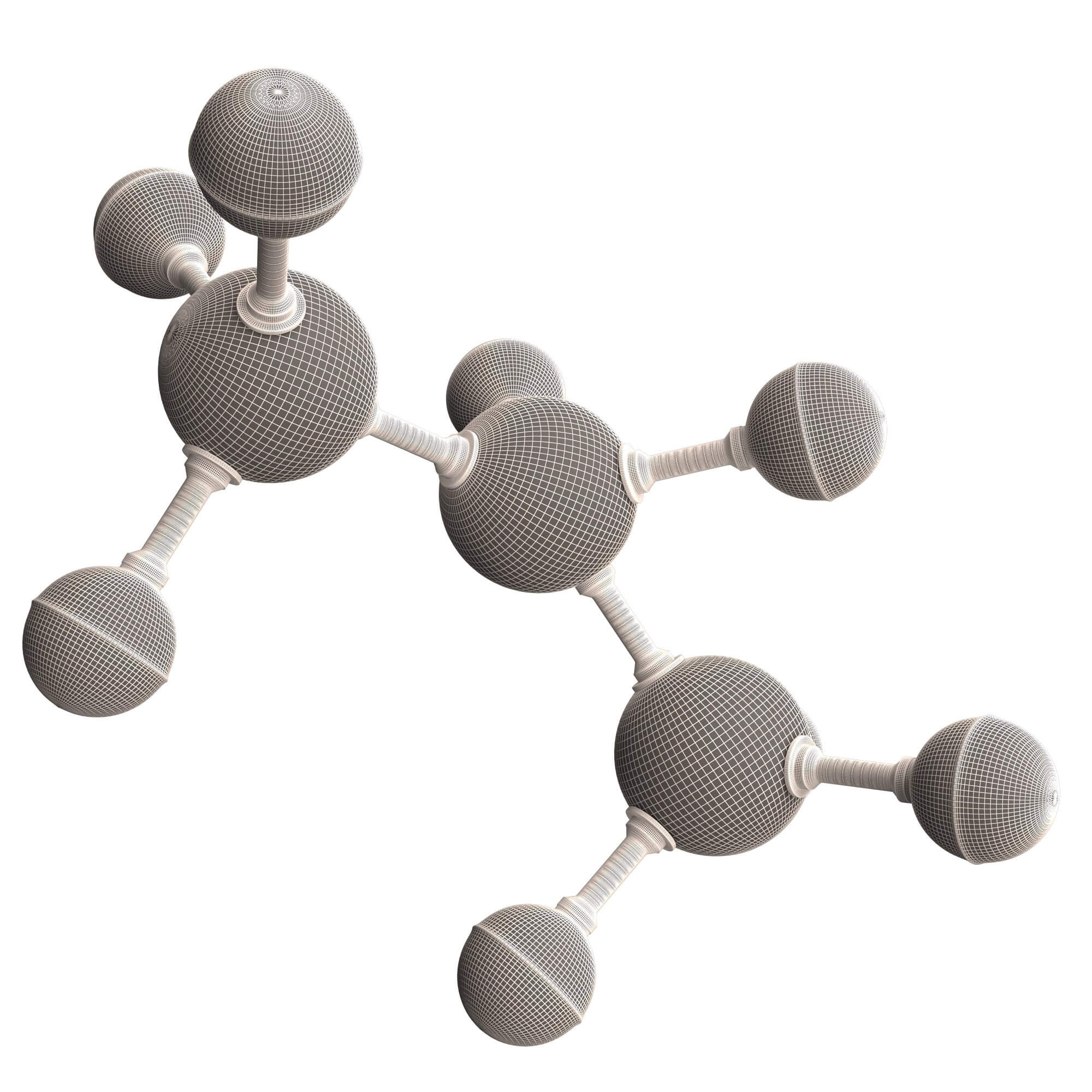 Propane Molecule - 3D Model by KhaganFX