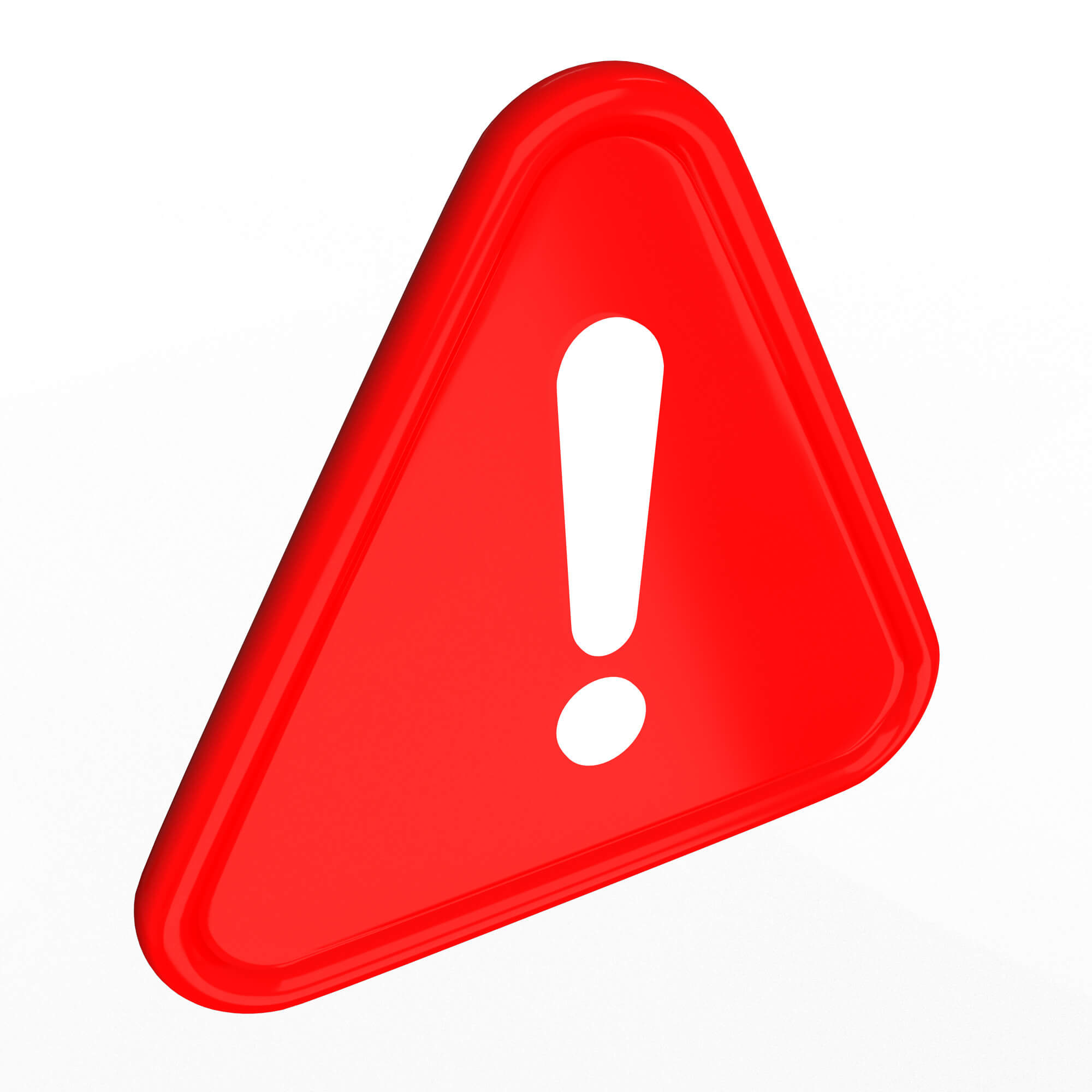 Red Warning Attention Sign - 3D Model by KhaganFX