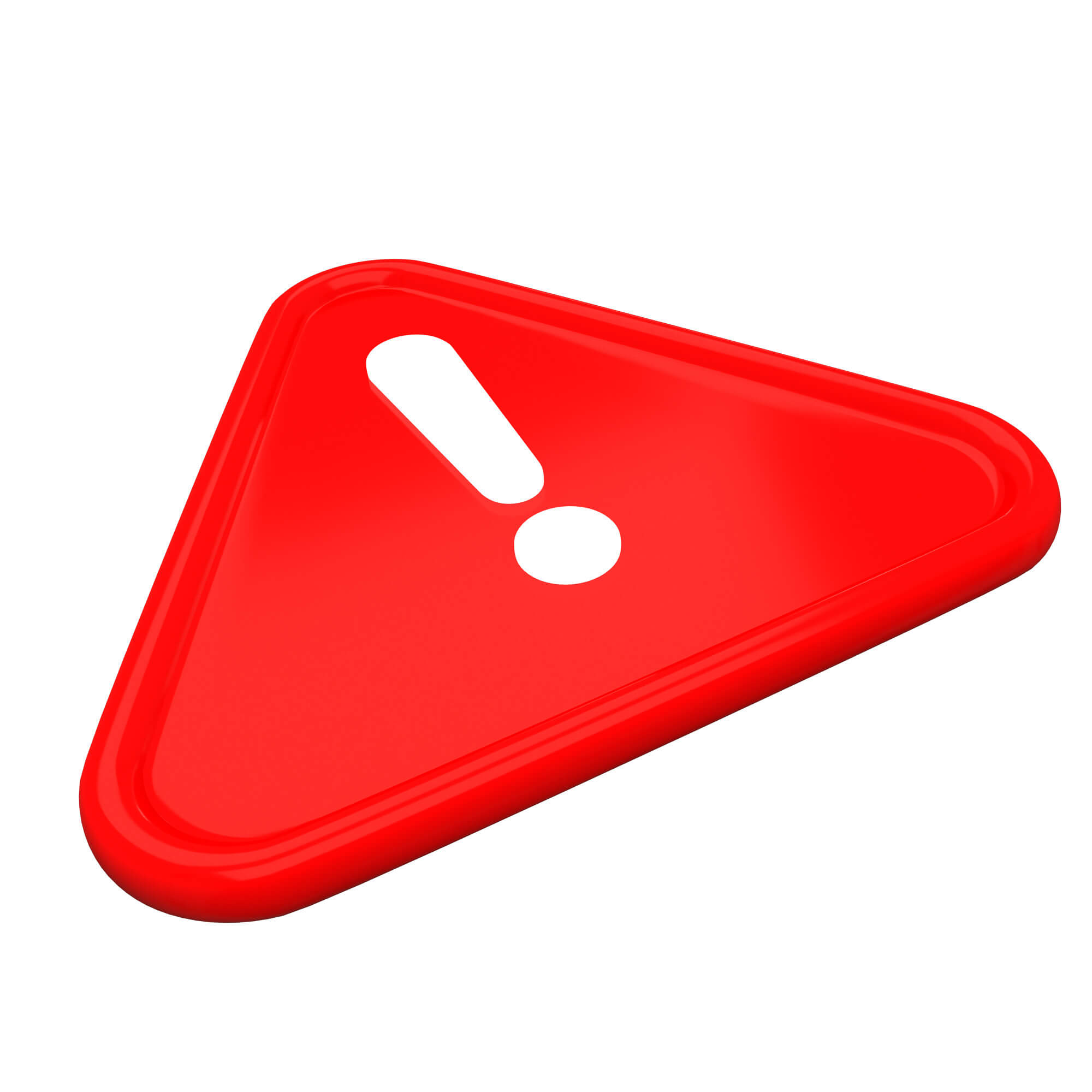 Red Warning Attention Sign - 3D Model by KhaganFX