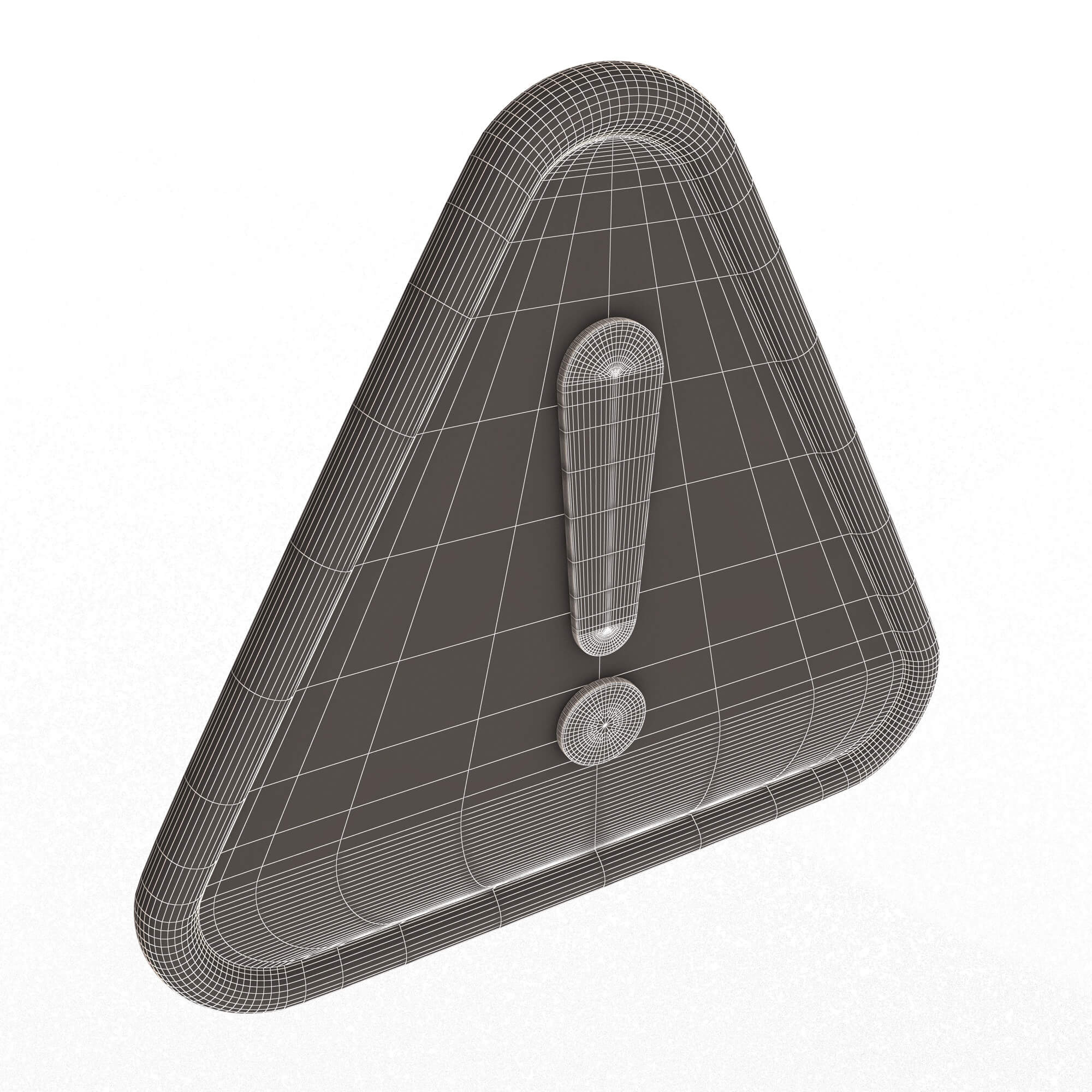 Red Warning Attention Sign - 3D Model by KhaganFX