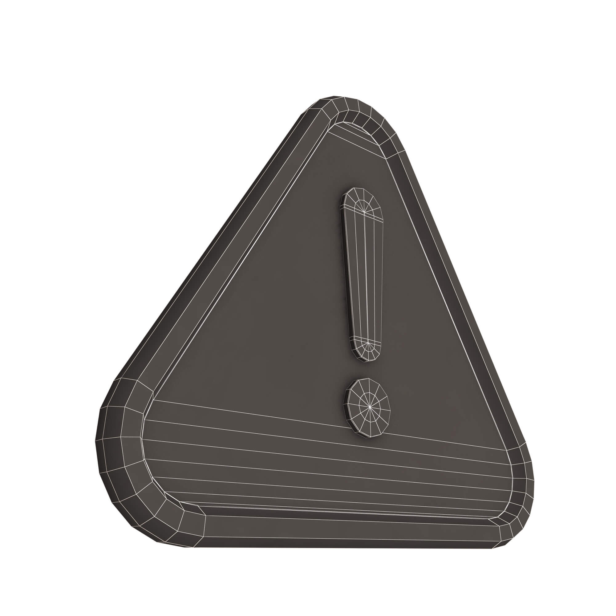 Red Warning Attention Sign - 3D Model by KhaganFX